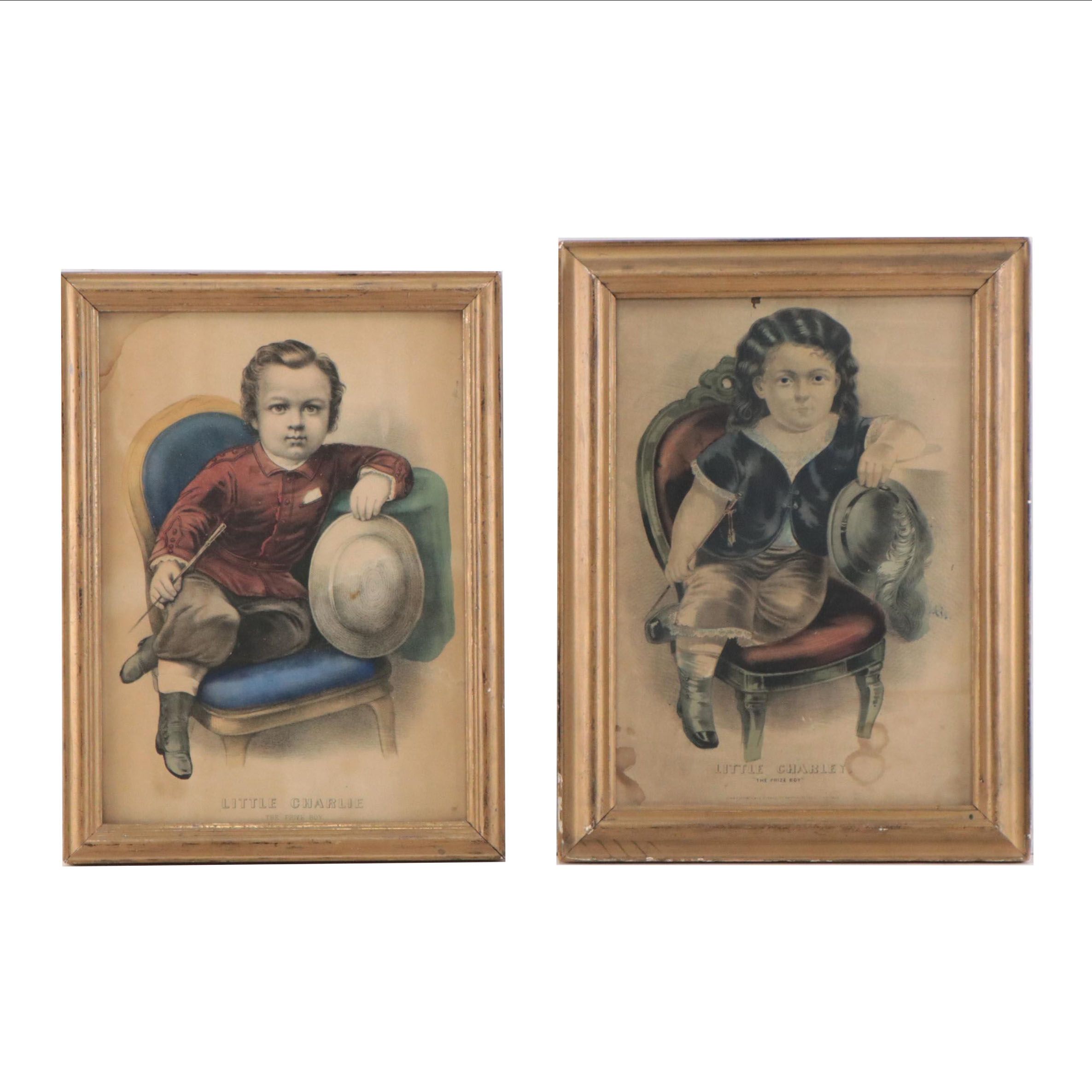 Hand-Colored Lithographs Including "Little Charlie: The Prize Boy" | EBTH