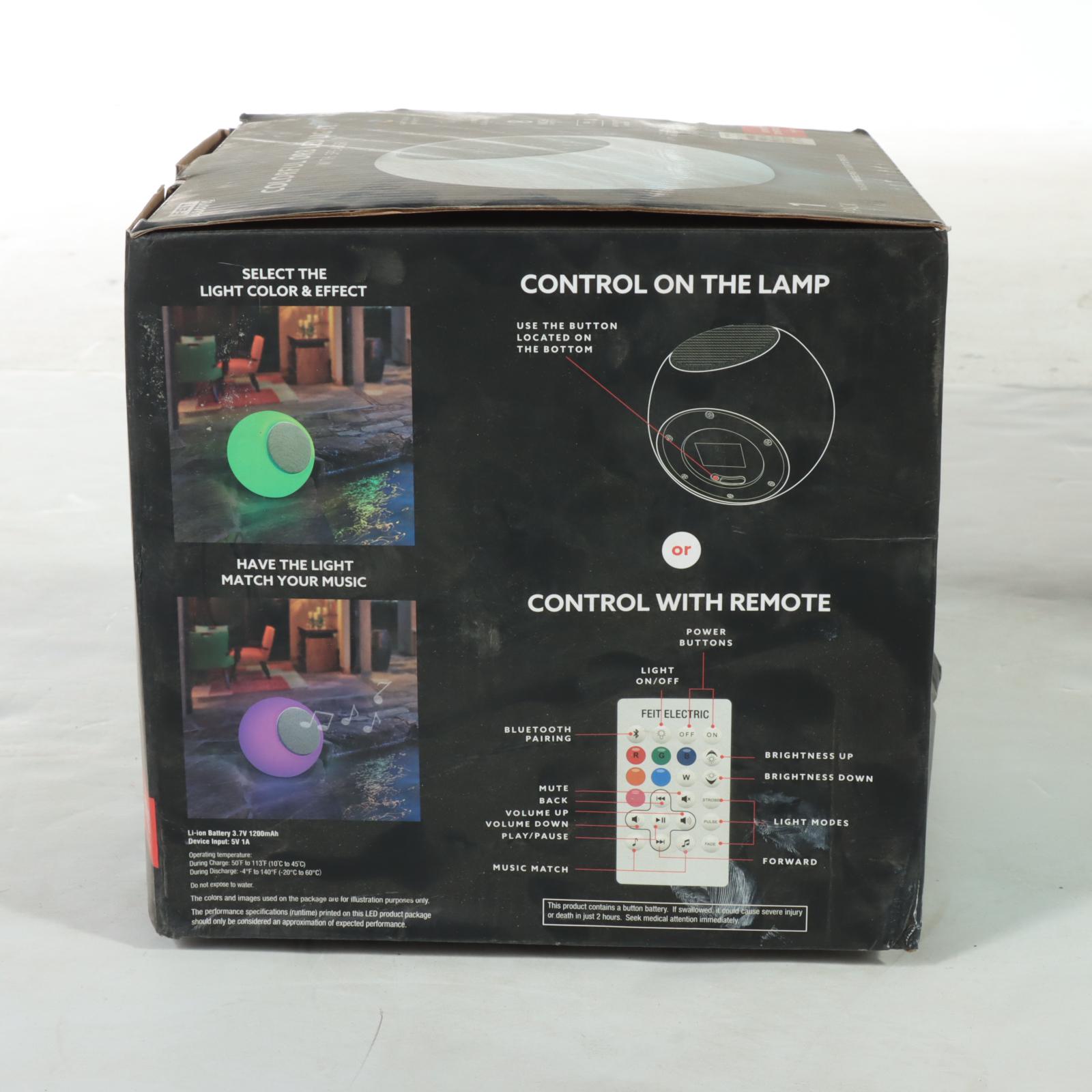 Feit Colorful Remote-Control Orb Light and Bluetooth Speaker | EBTH