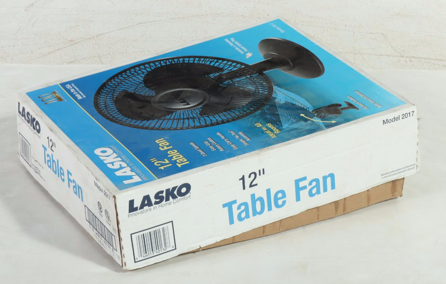 Lasko Model 2017 Three-Speed 12" Table Fan | EBTH