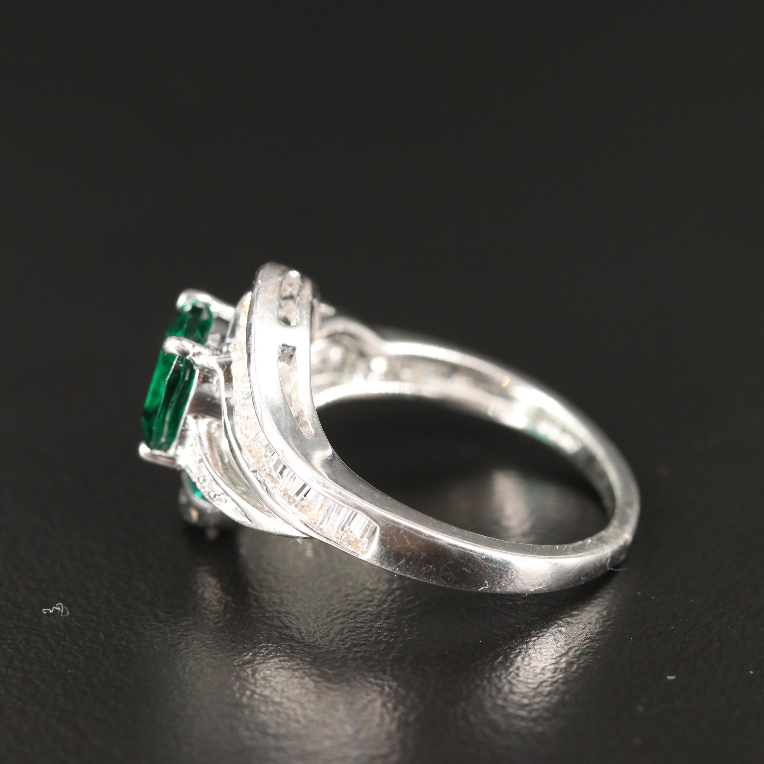 Sterling Emerald and Sapphire Ring | EBTH