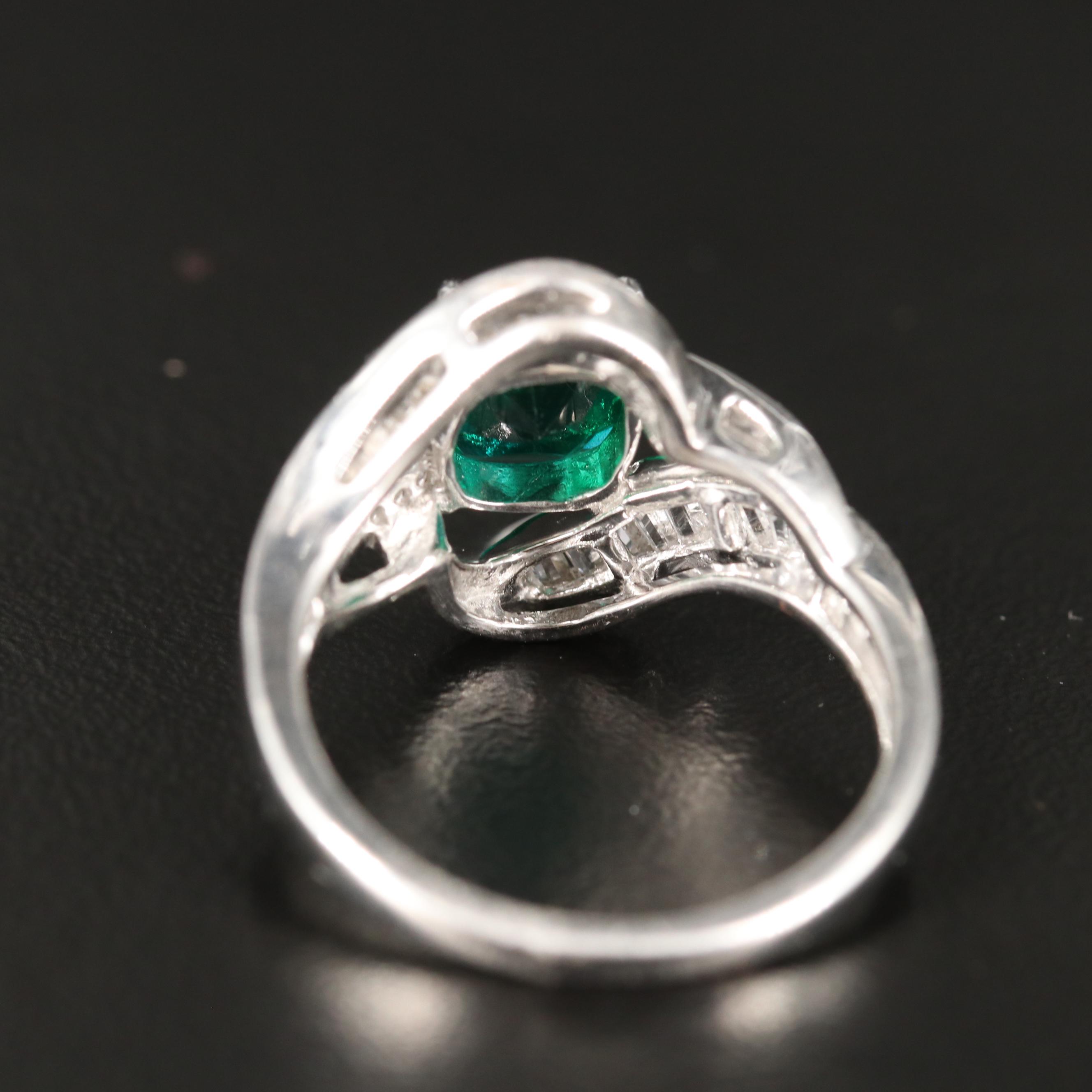 Sterling Emerald and Sapphire Ring | EBTH