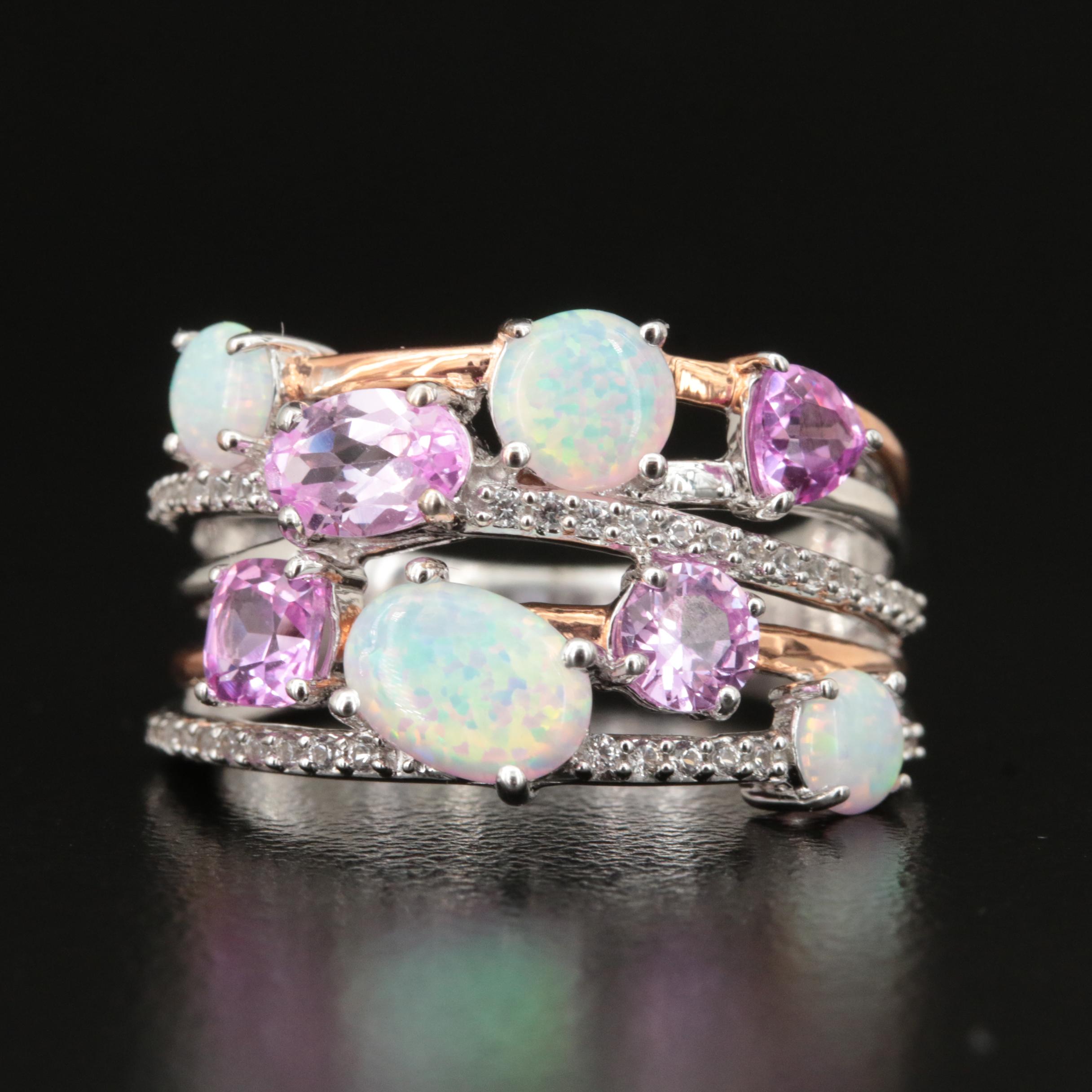 Nicky Butler Sterling Silver Druzy Quartz and Multi-Color Stone Ring | EBTH