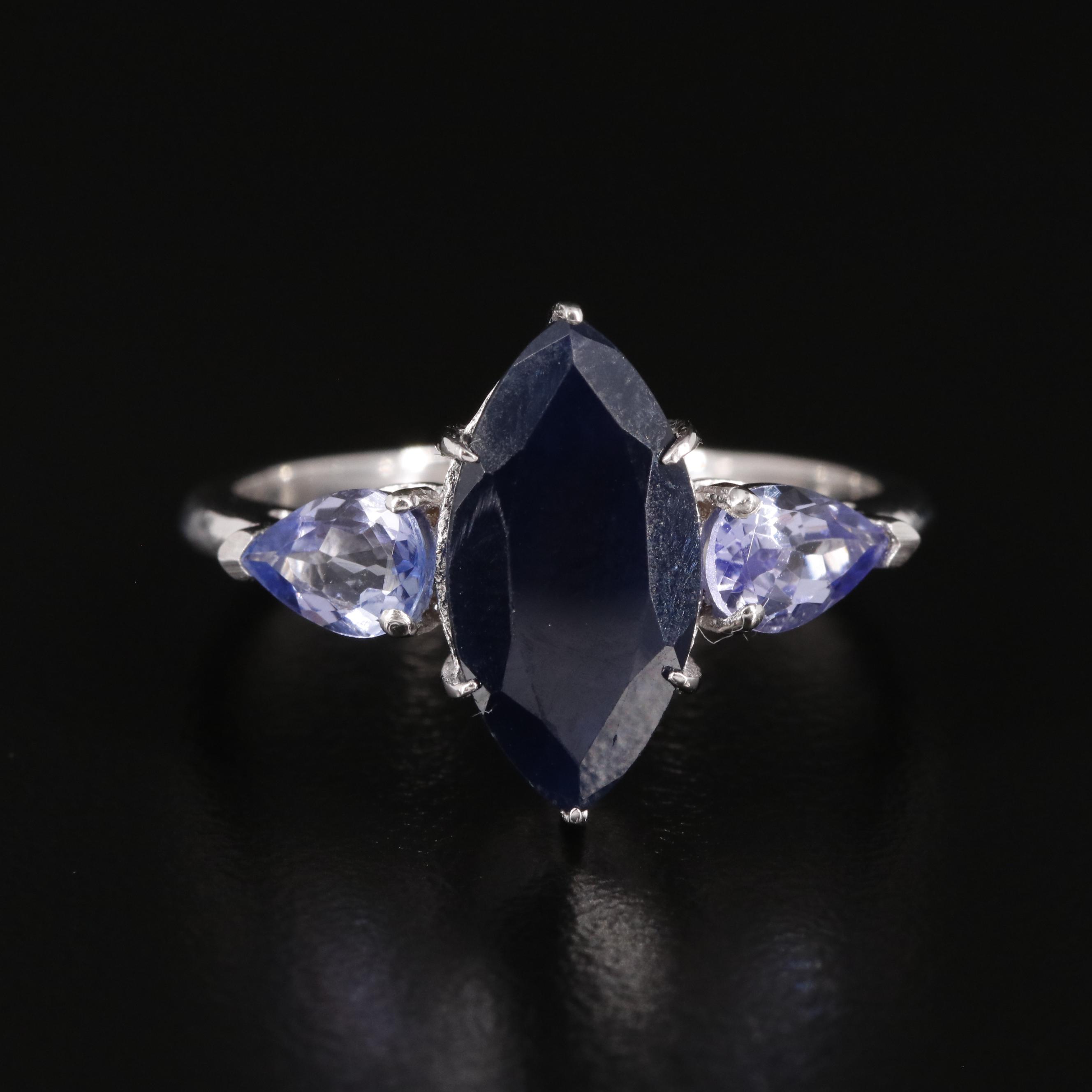 Sterling Tanzanite and Diopside Flora and Fauna Ring | EBTH