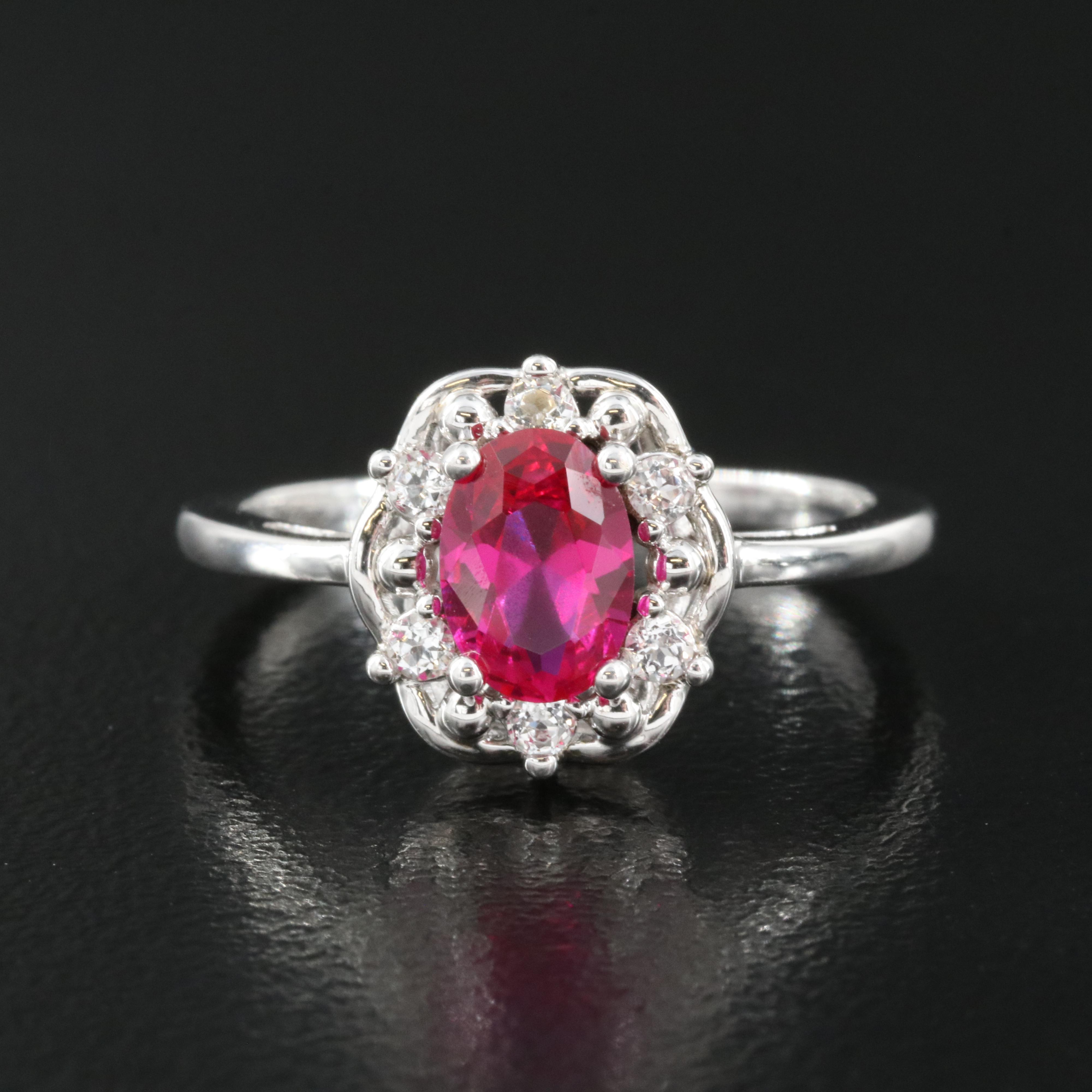 Sterling Ruby and Topaz Ring | EBTH