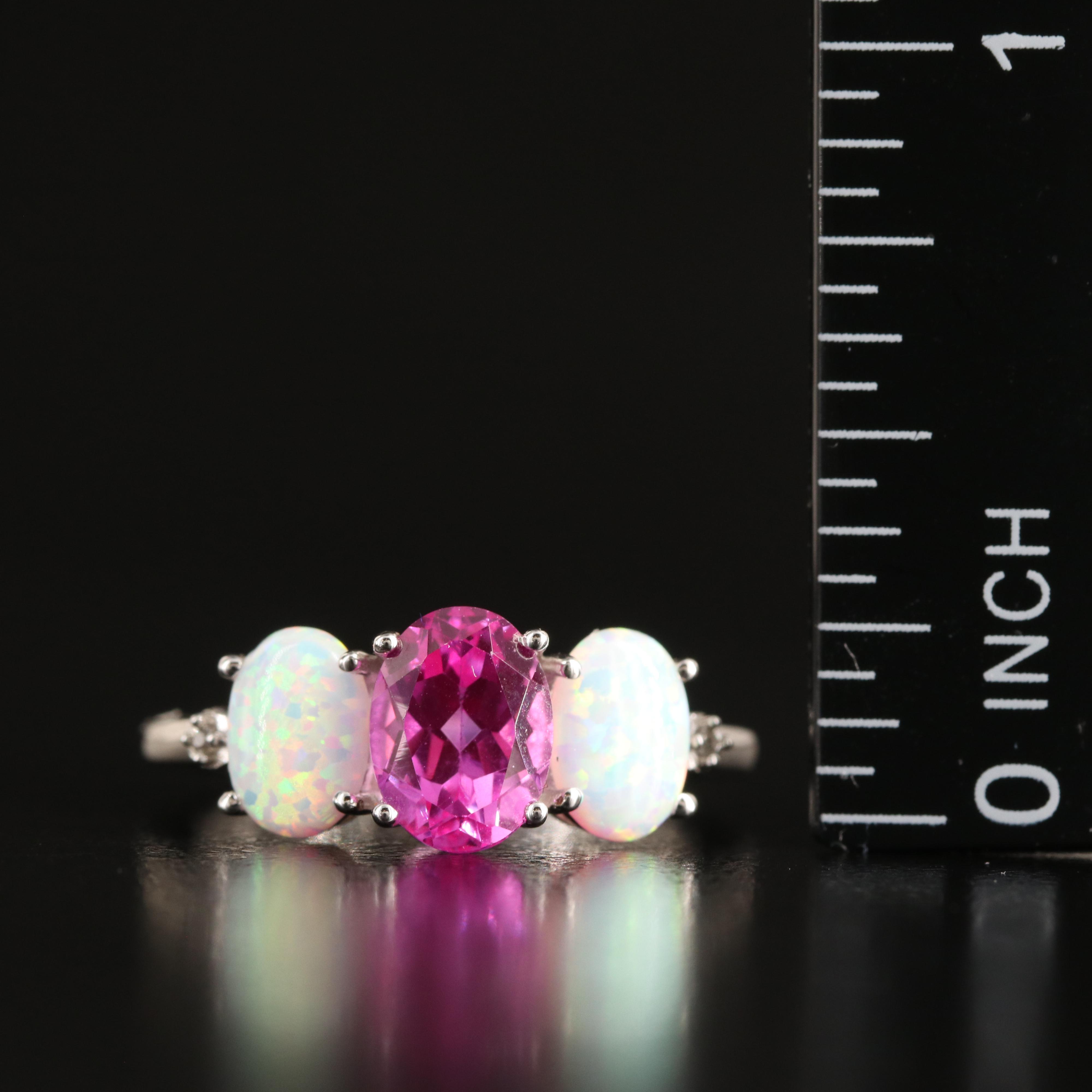 Sterling Sapphire and Opal Ring | EBTH