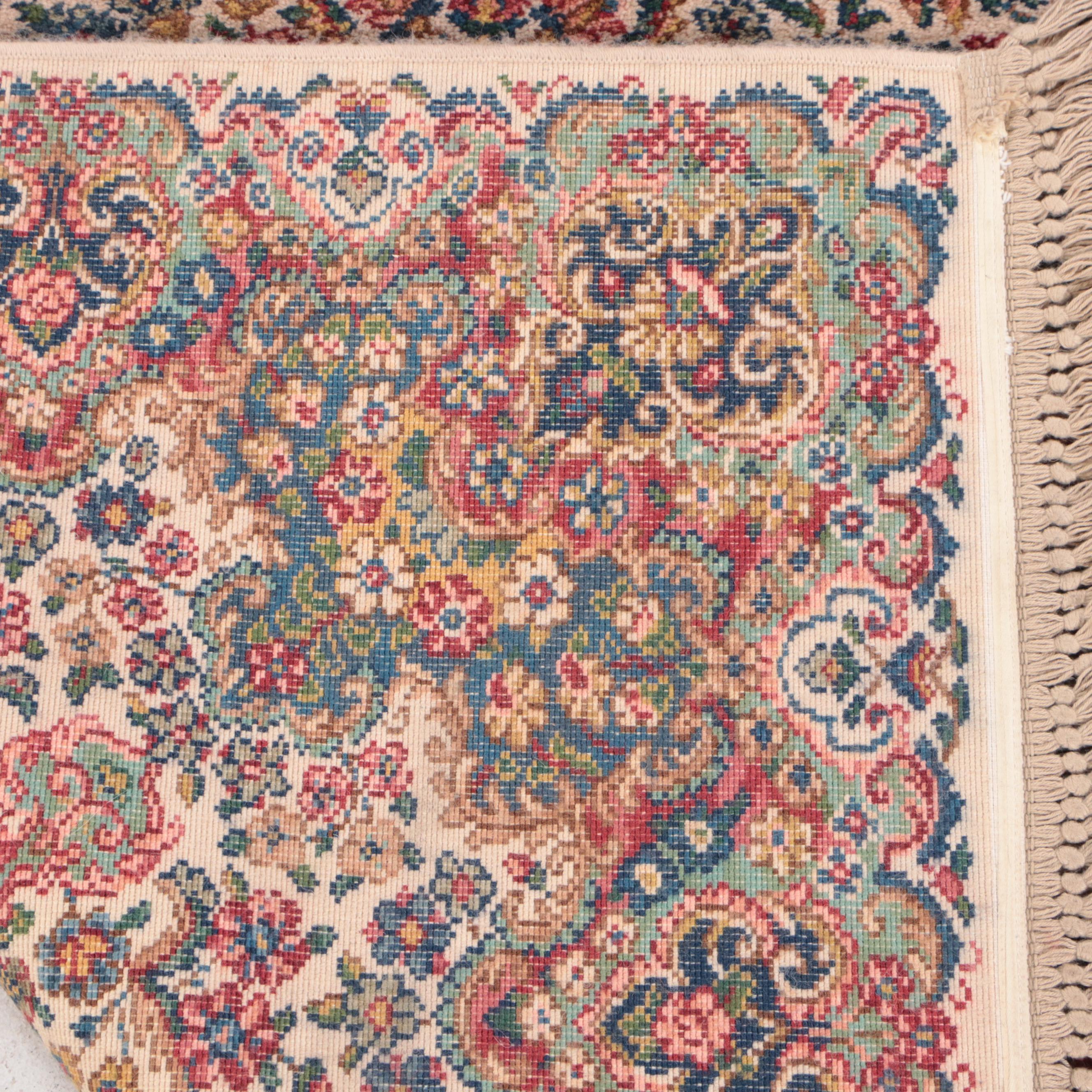 Two Machine Made Karastan Floral Kirman Rugs | EBTH