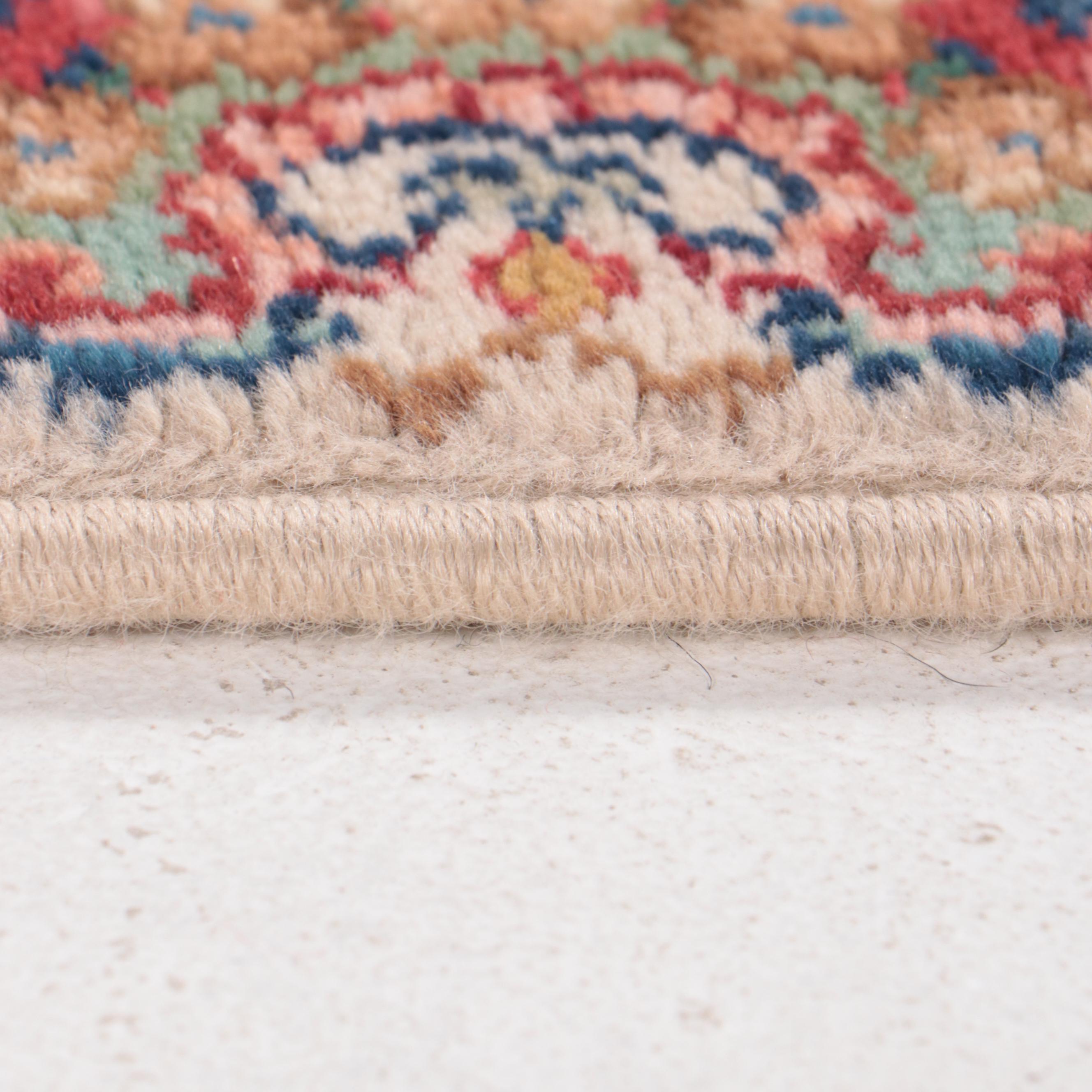 Two Machine Made Karastan Floral Kirman Rugs | EBTH