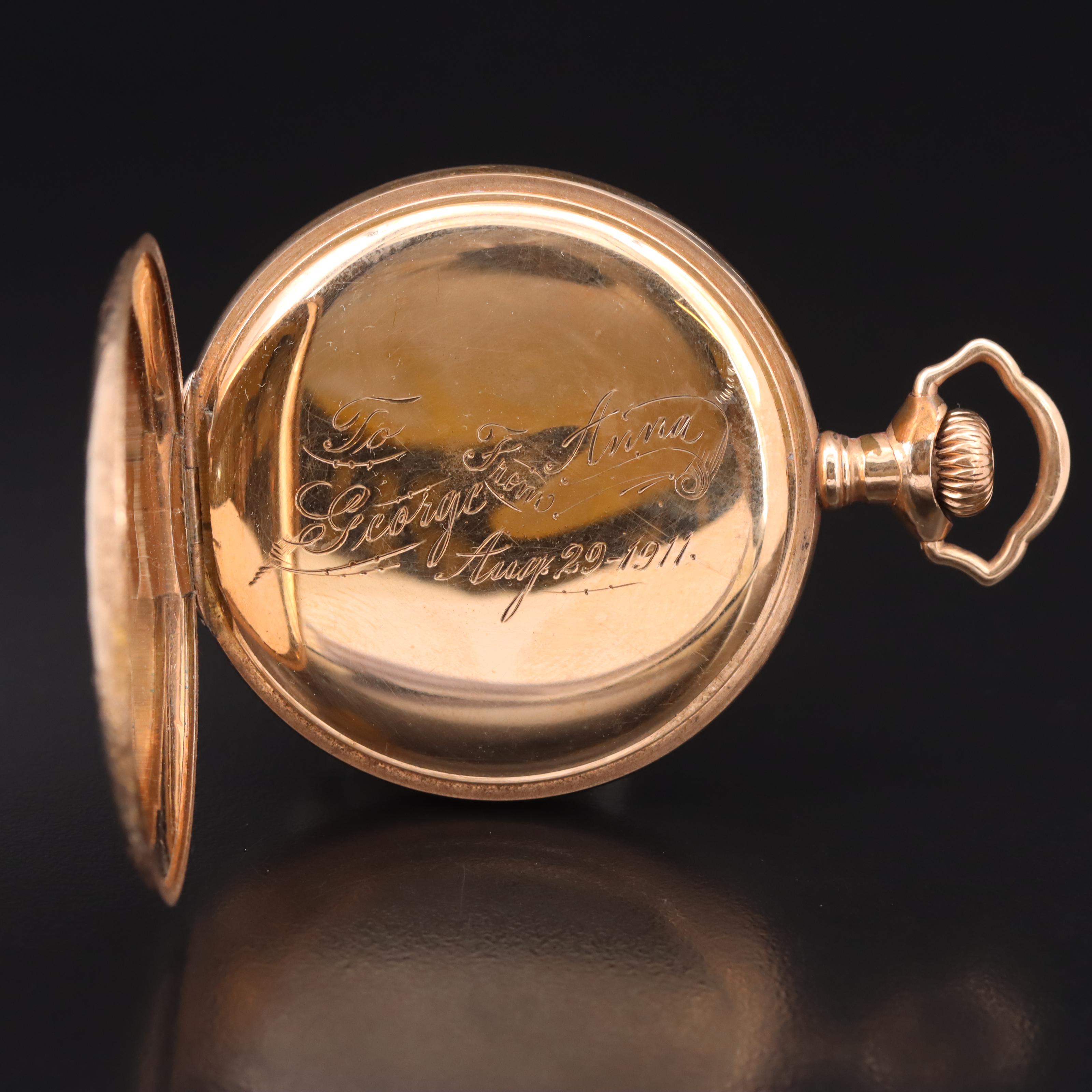 1905 Elgin Gold-Filled Hunting Case Pocket Watch | EBTH