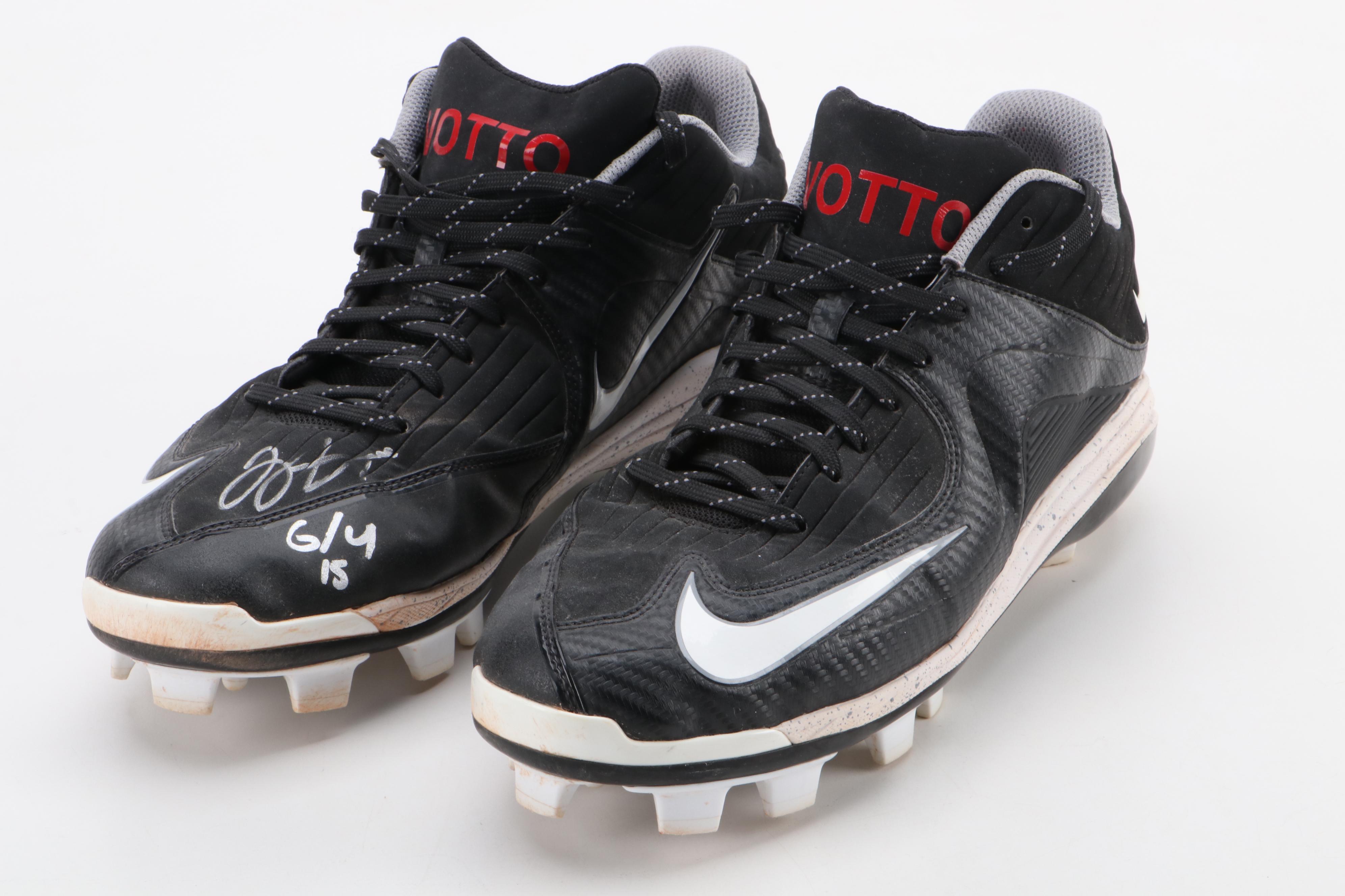Joey Votto Cincinnati Reds Signed Game-Used Baseball Cleats | EBTH