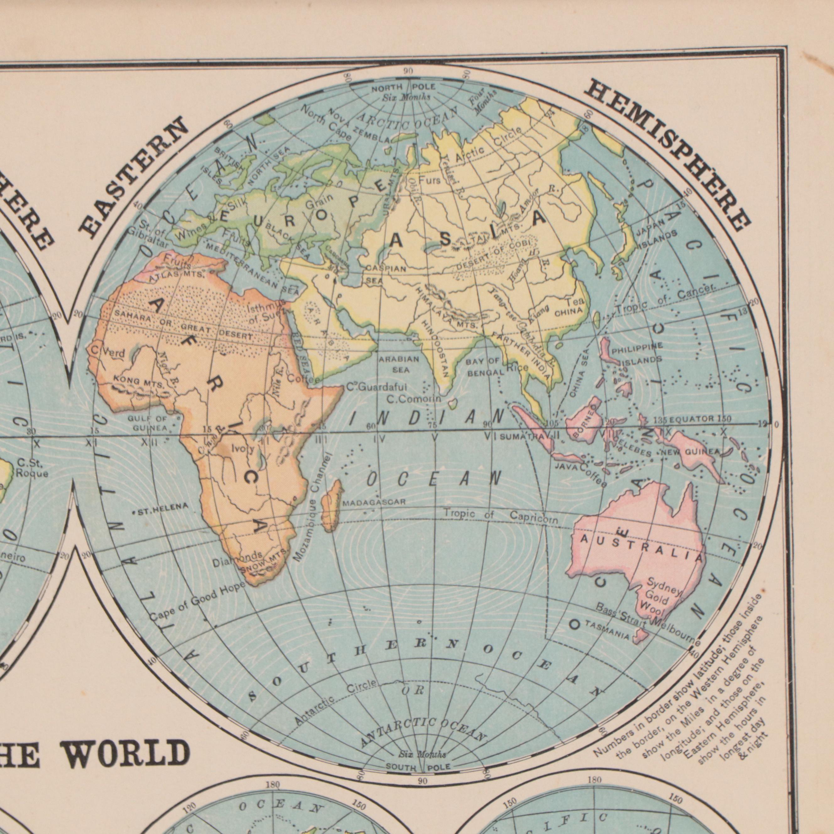 Wax Engraving Map of the World, Circa 1881 | EBTH