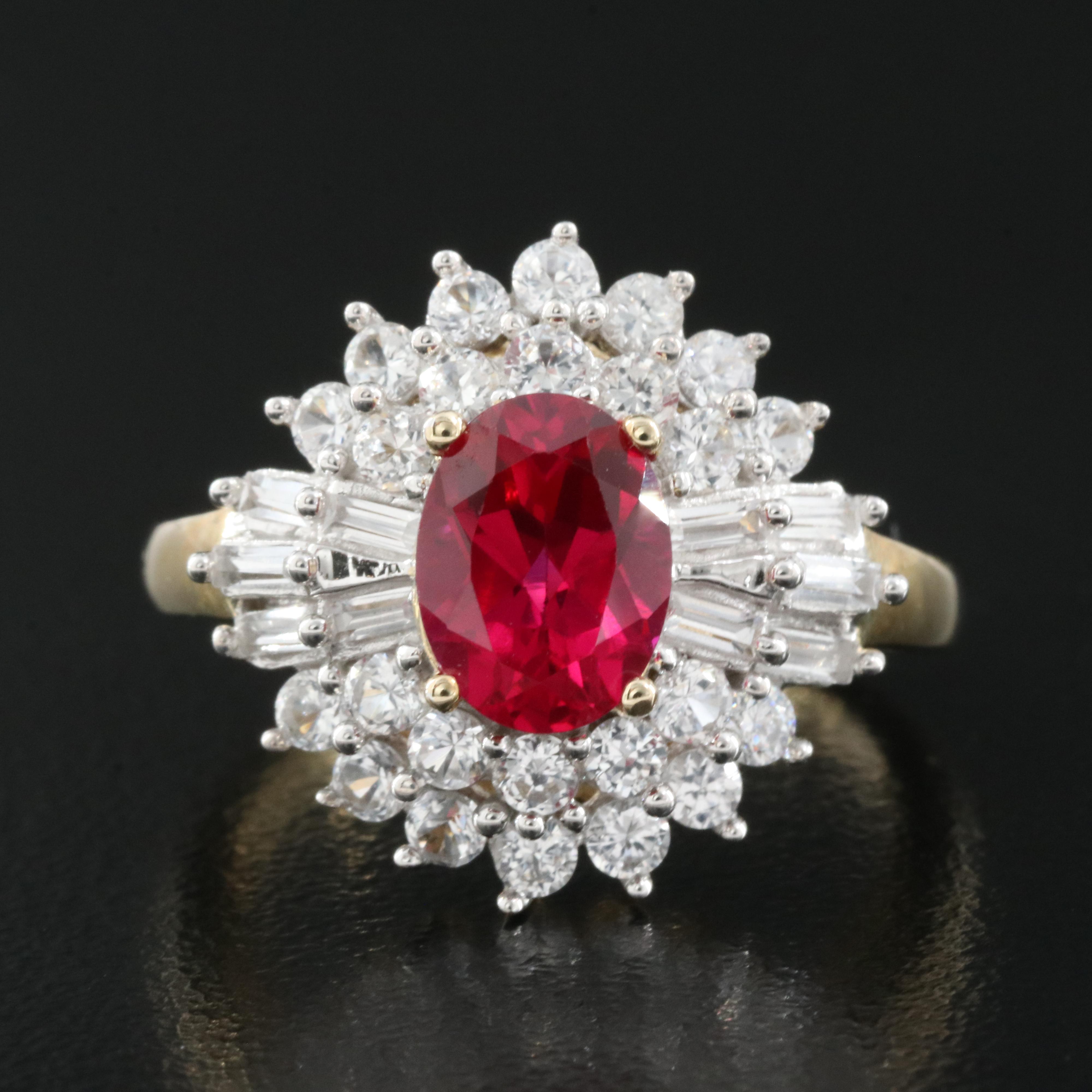10K Ruby and Sapphire Ring | EBTH
