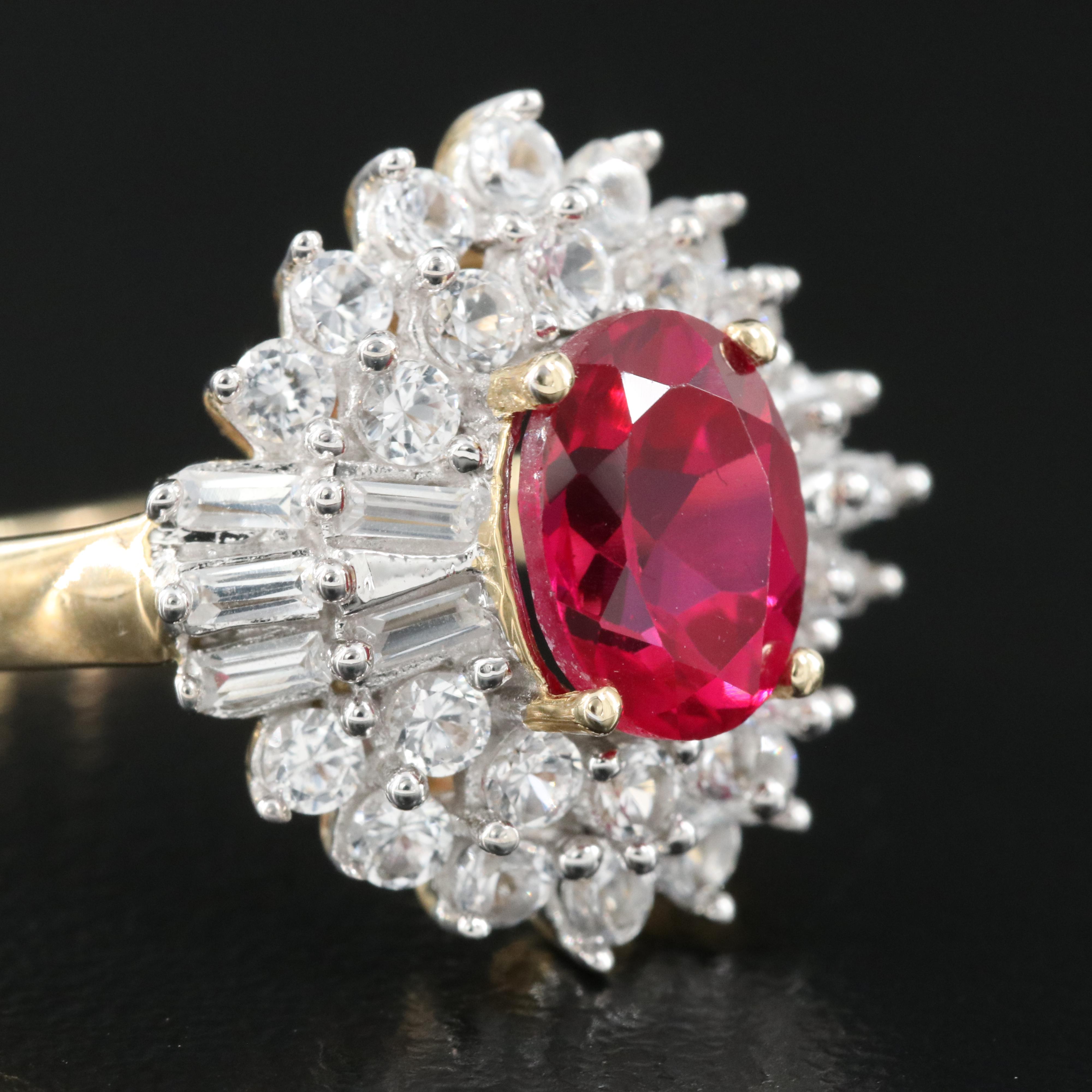 10K Ruby and Sapphire Ring | EBTH