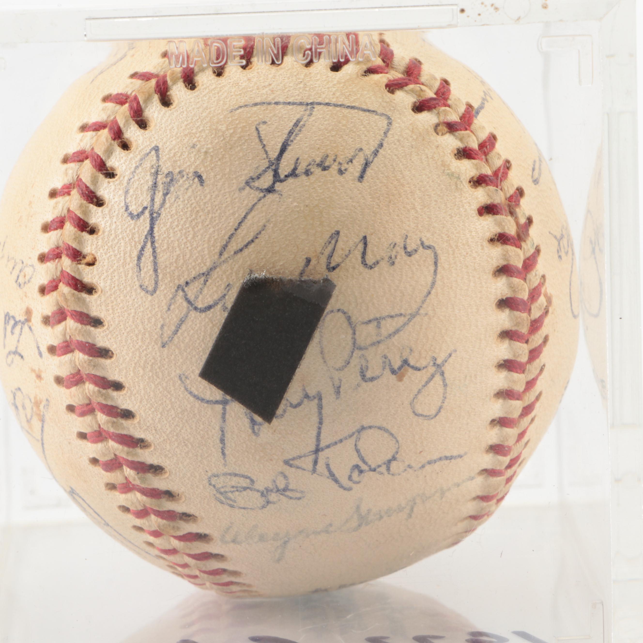 1972 Cincinnati Reds Signed Spalding Baseball with Bench, Kluszewski ...