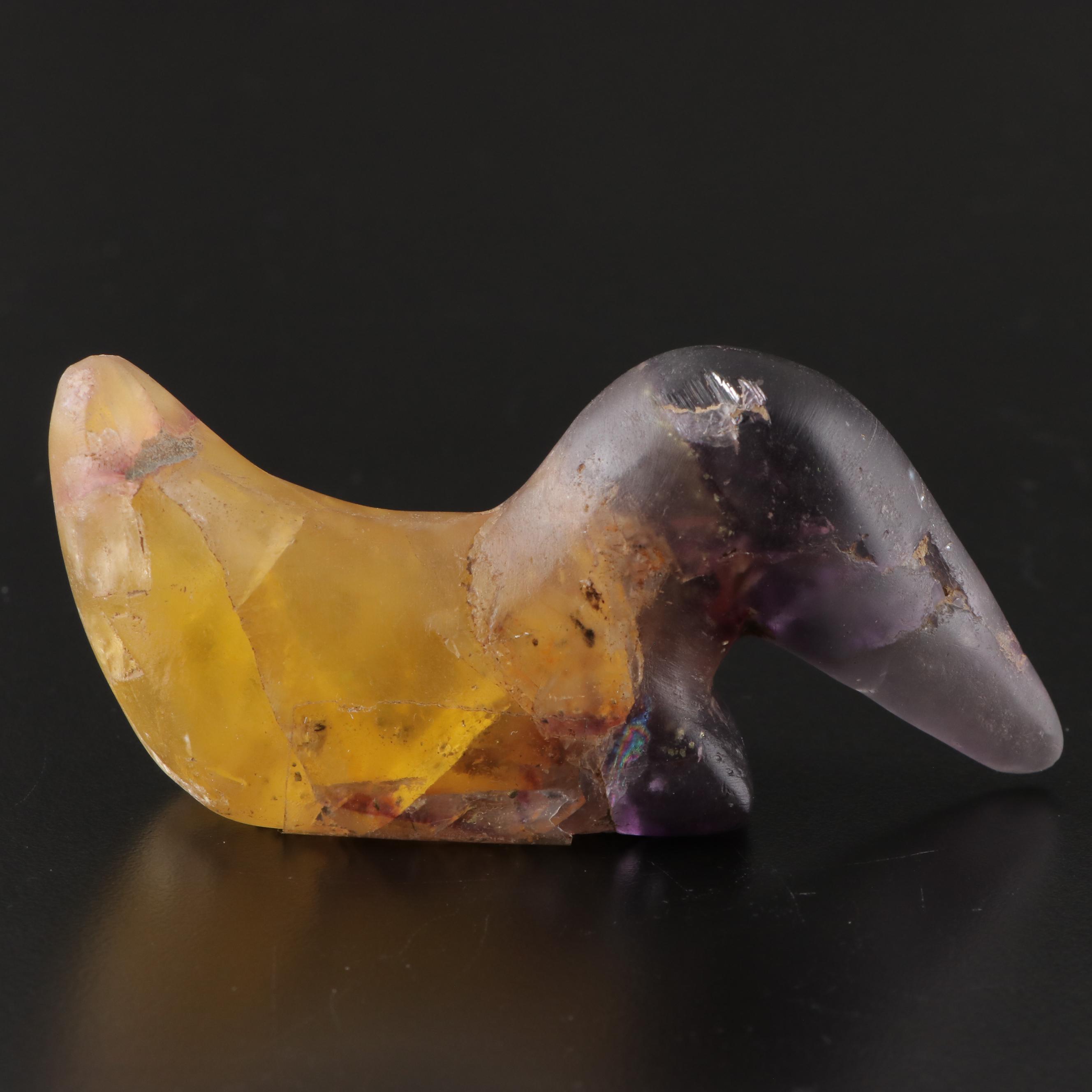 Late Archaic-Early Woodland Period Fluorite Birdstone | EBTH