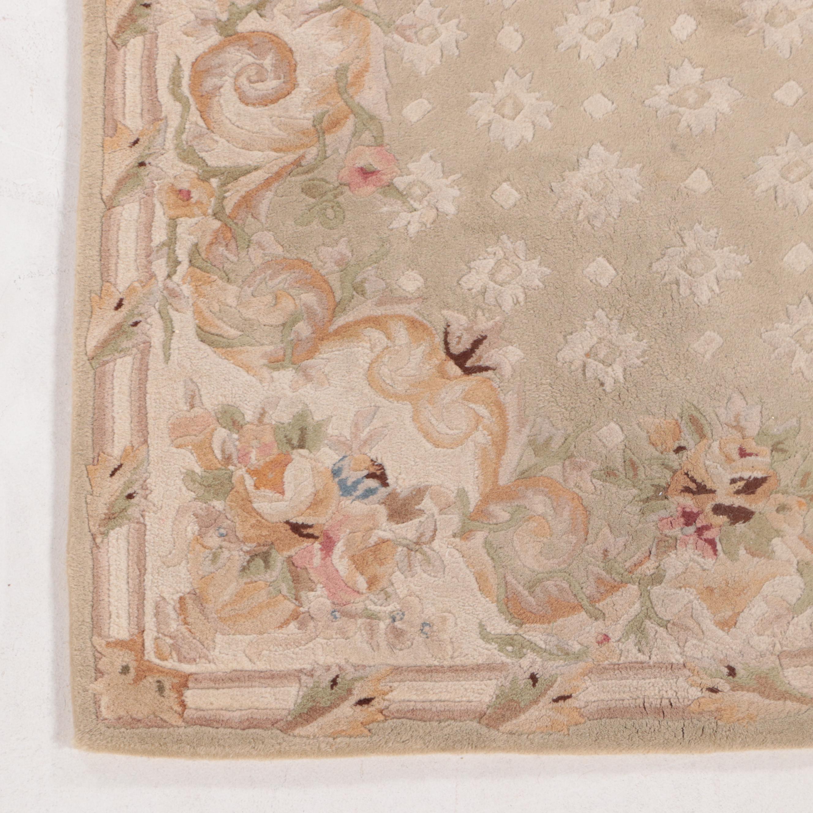 3'7 x 5'9 Hand-Tufted and Carved Capel Chinese Aubusson Style Area Rug ...