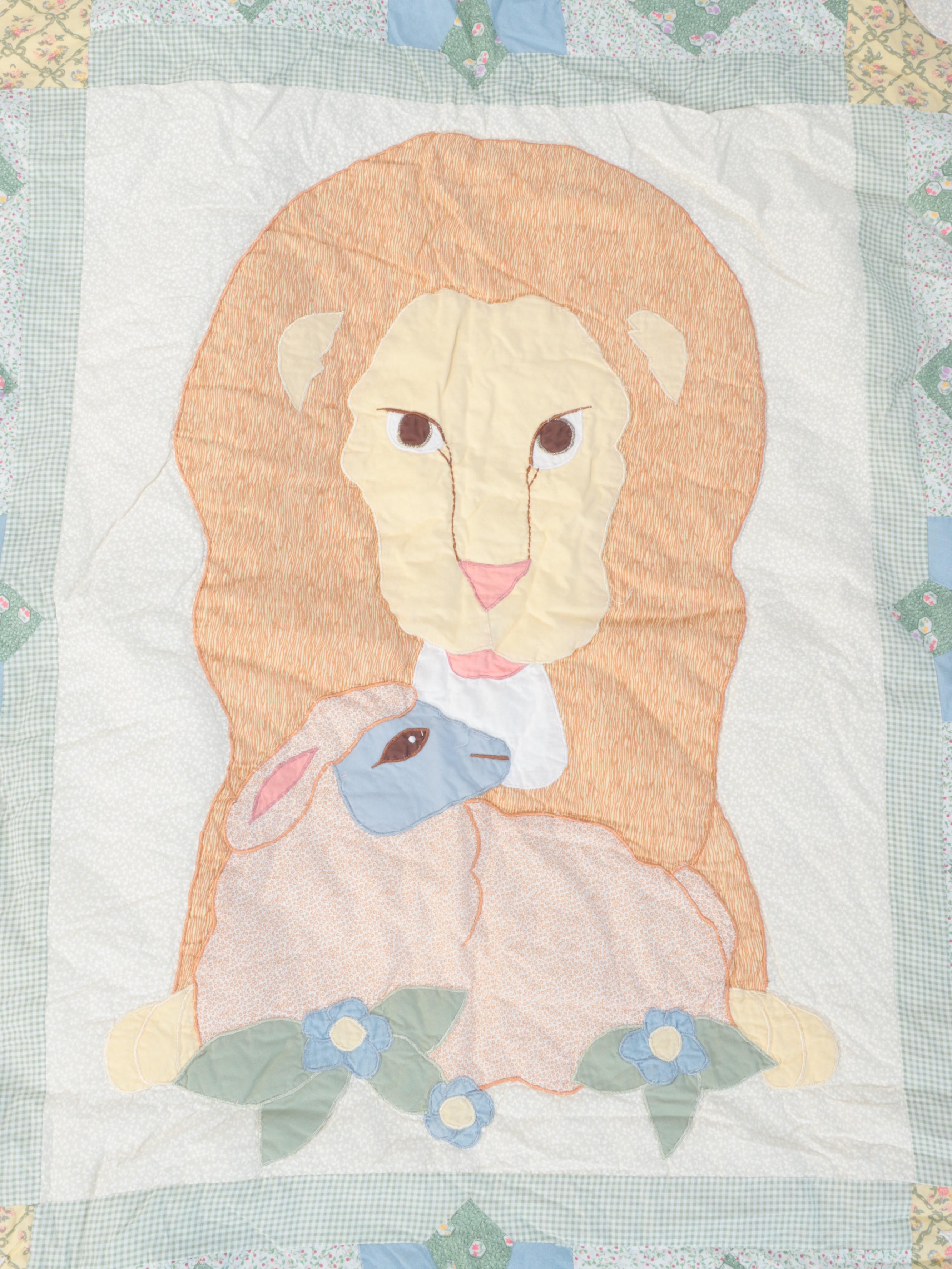 Pieced Lone Star Swallowtail Quilt with Appliqué Biblical Motif Quilt ...