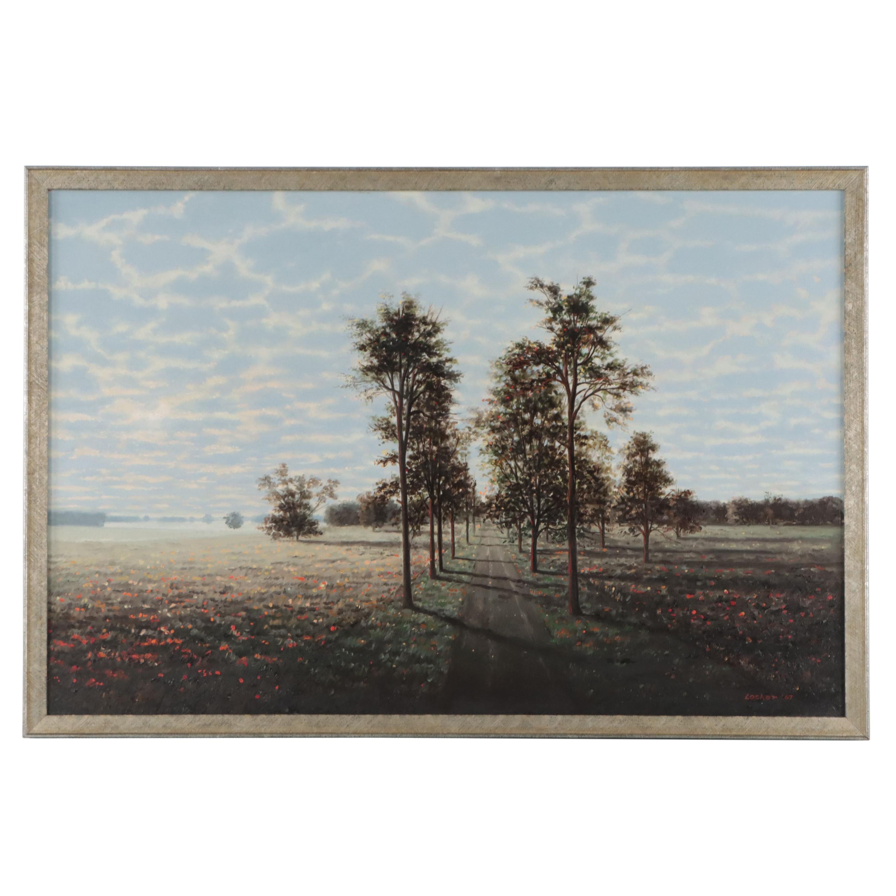 Thomas Locker Oil Painting of Sweeping Landscape, 1967 | EBTH