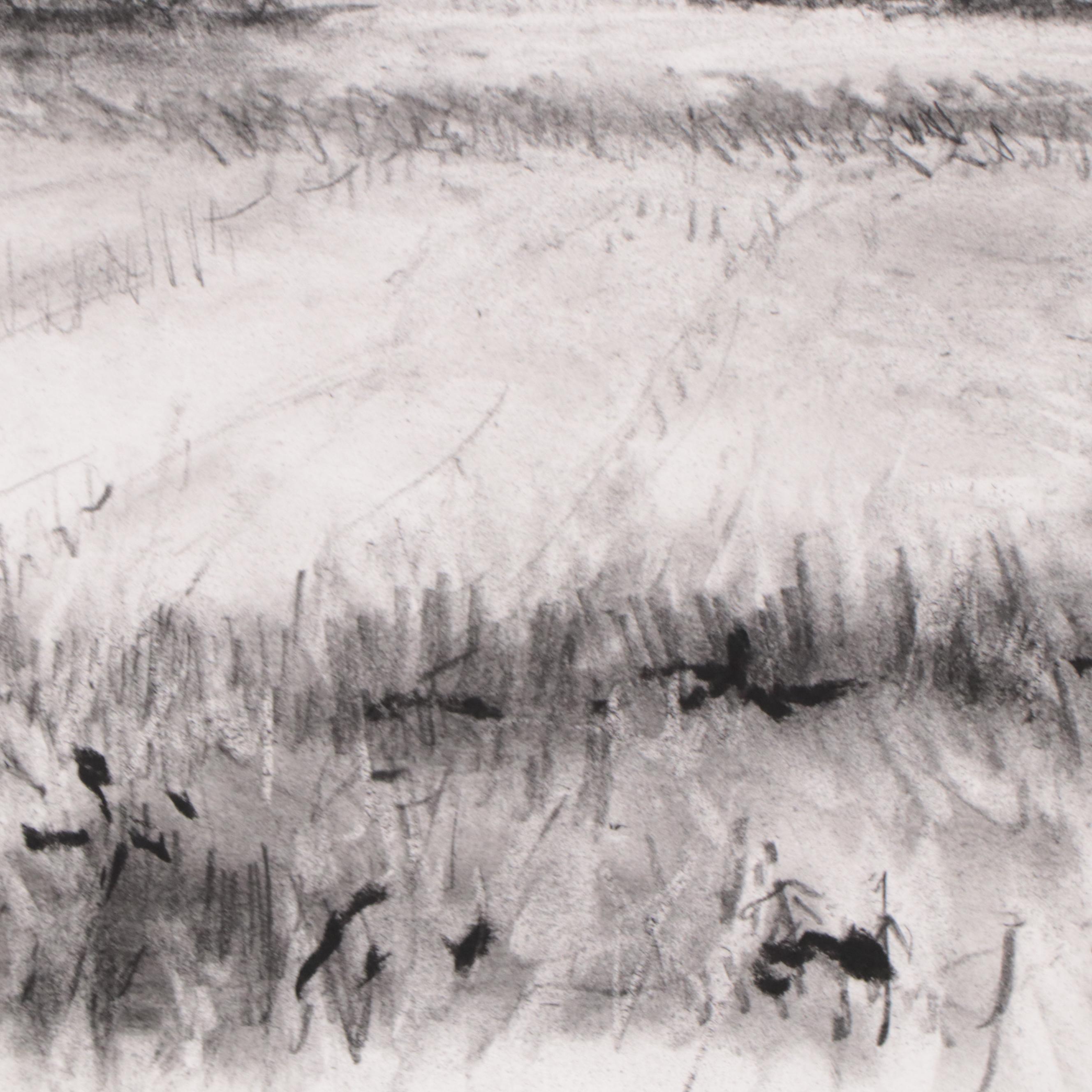 Alan Patrick Charcoal Drawing of Landscape, 2008 | EBTH