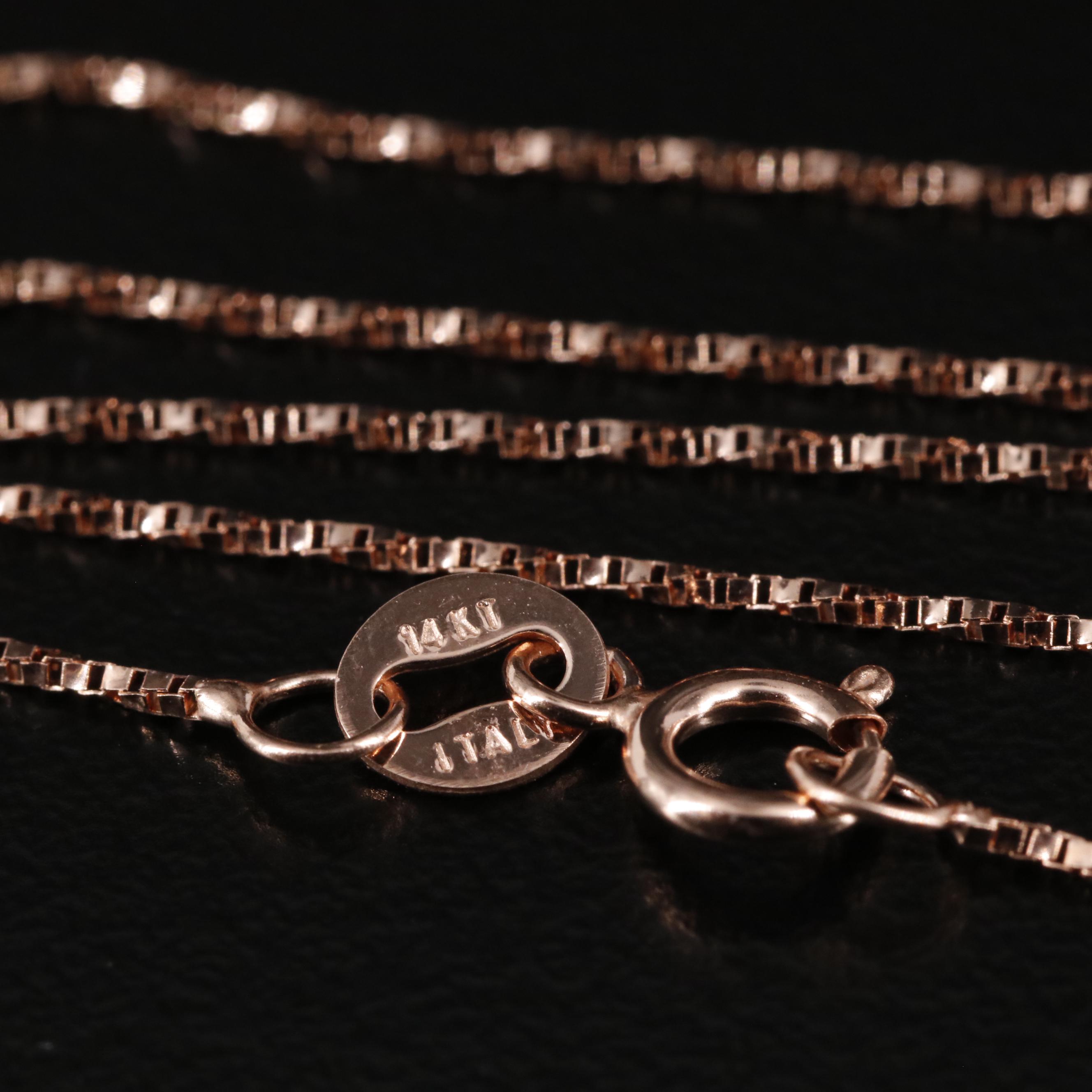14K Rose Gold Box Chain | EBTH