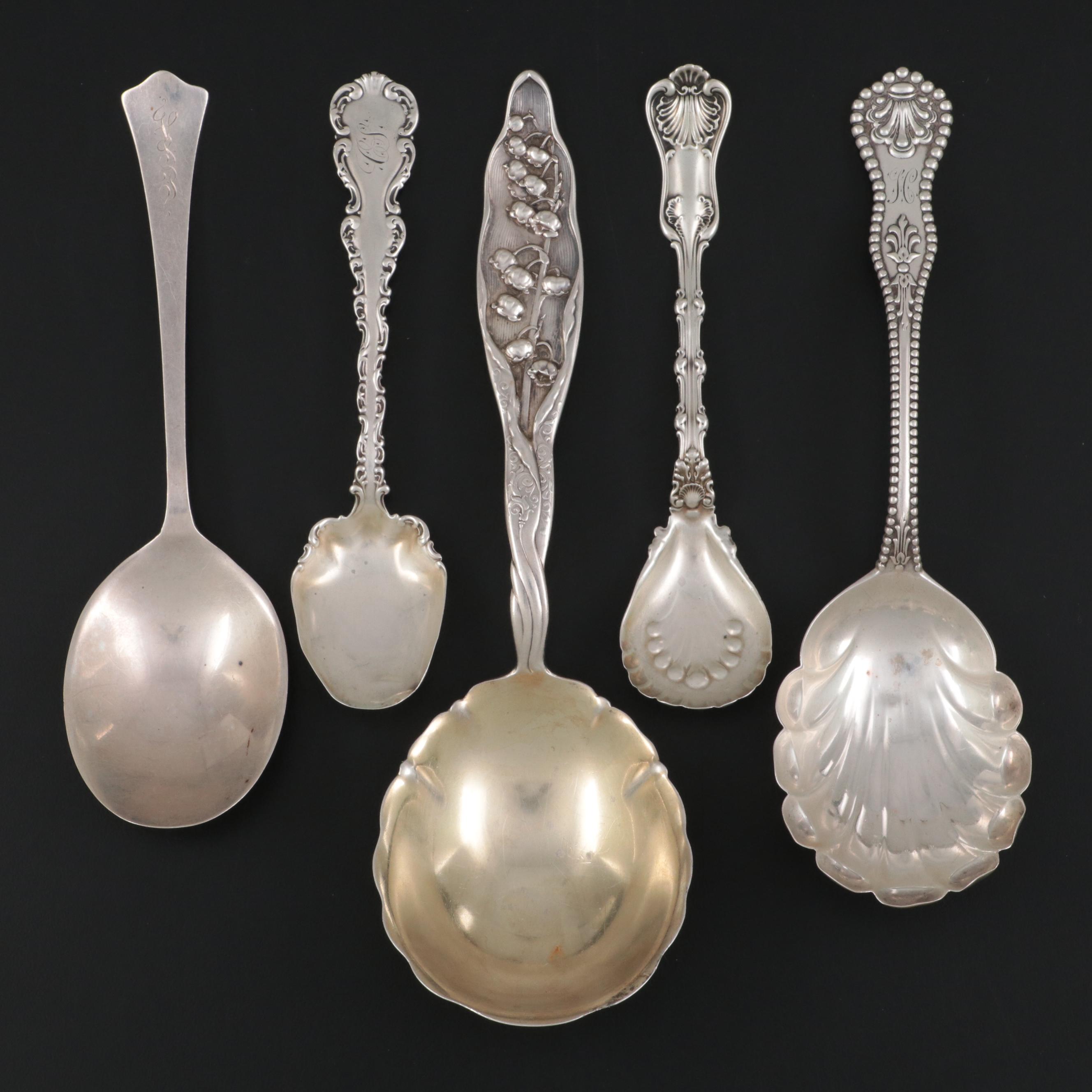 Whiting Manufacturing Bon Bon Spoon and Other Sterling Silver Serving ...
