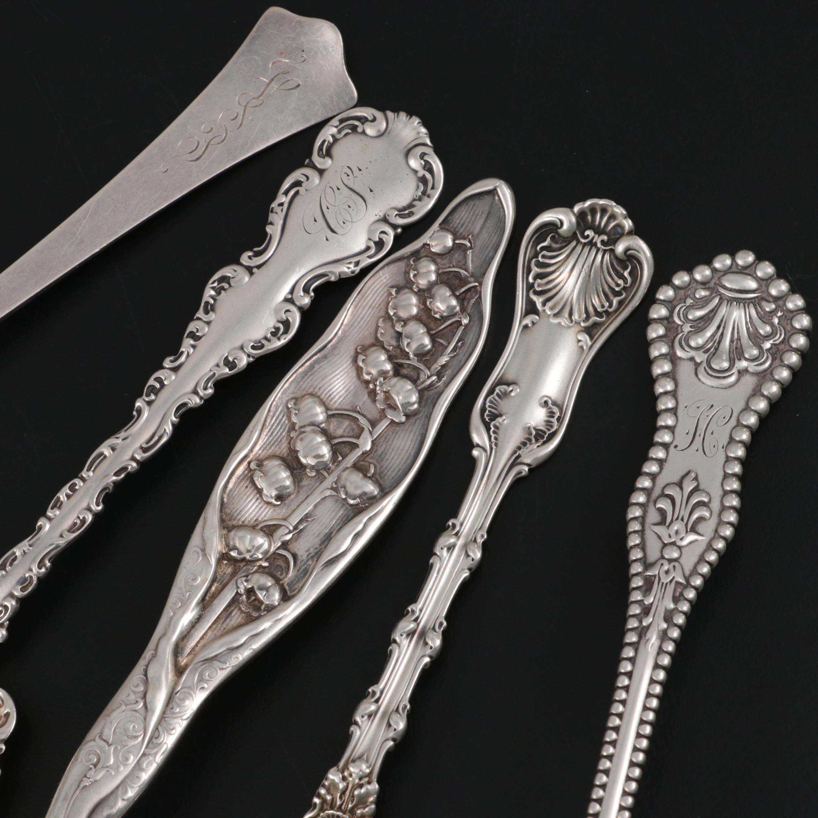 Whiting Manufacturing Bon Bon Spoon and Other Sterling Silver Serving ...