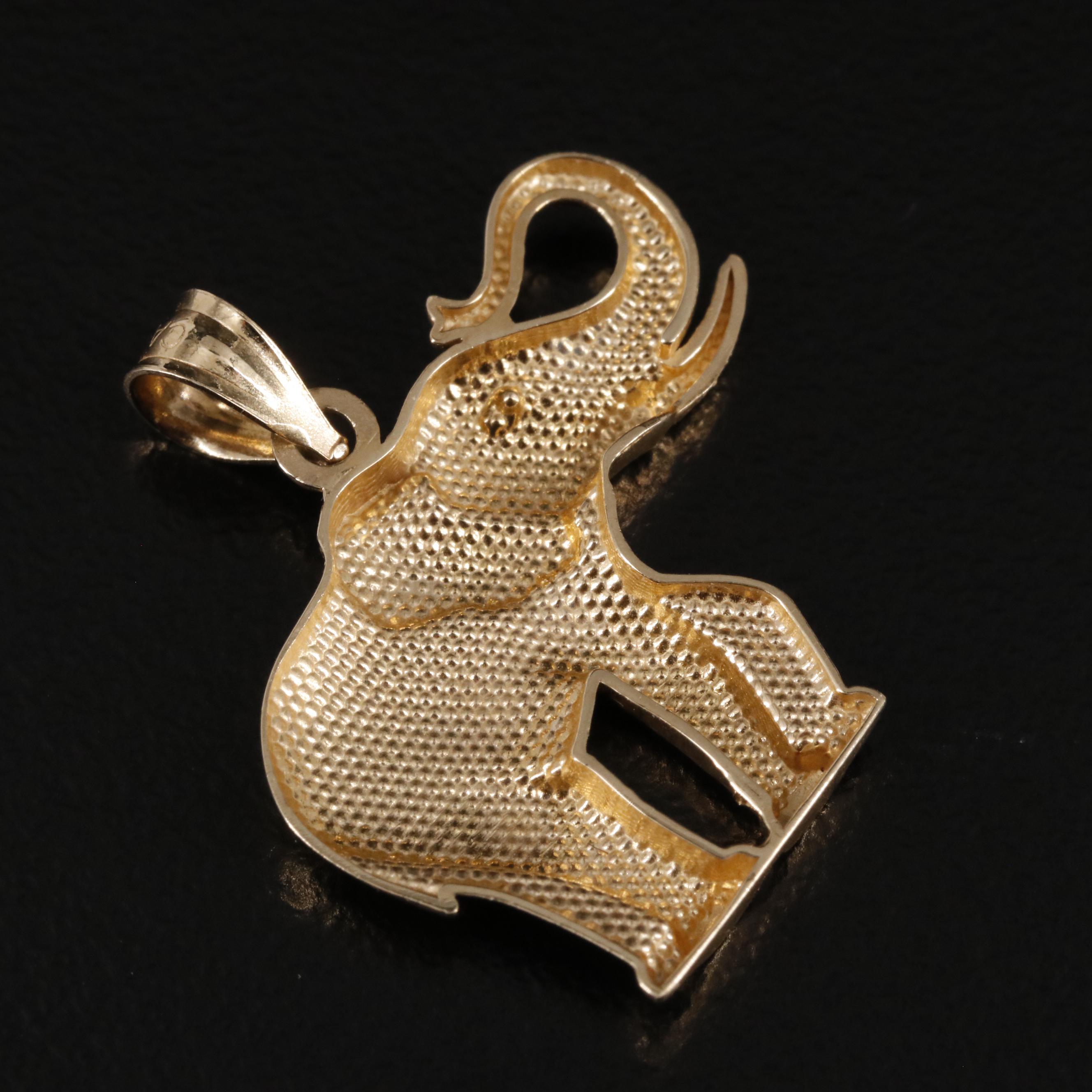 14K Elephant Pendant | EBTH