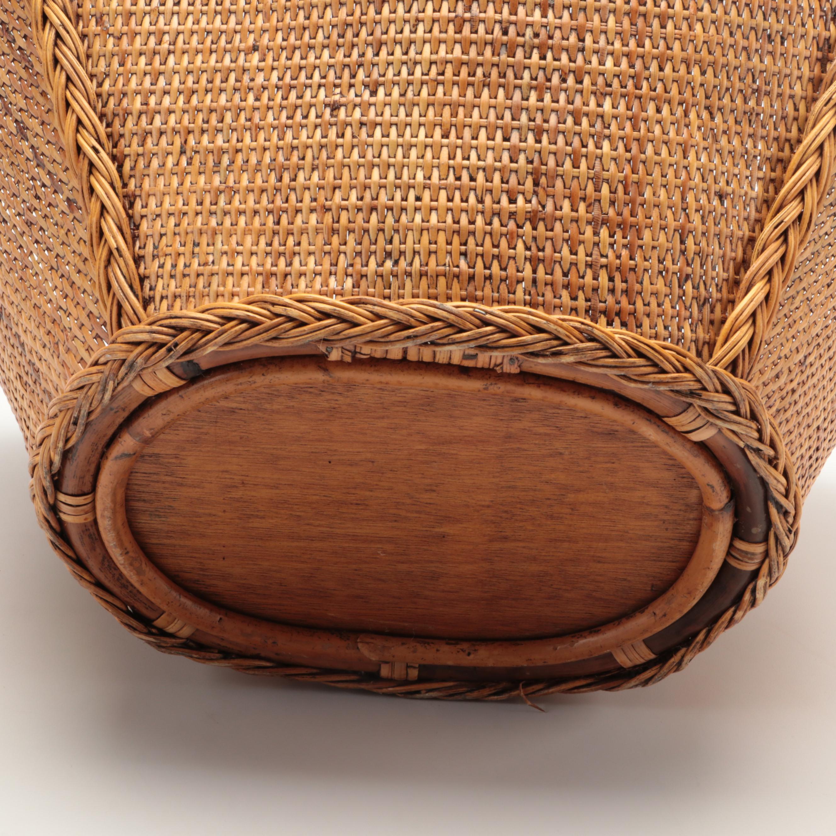 Bamboo Woven Chinese Basket with Other Rattan and Split Reed Basket | EBTH