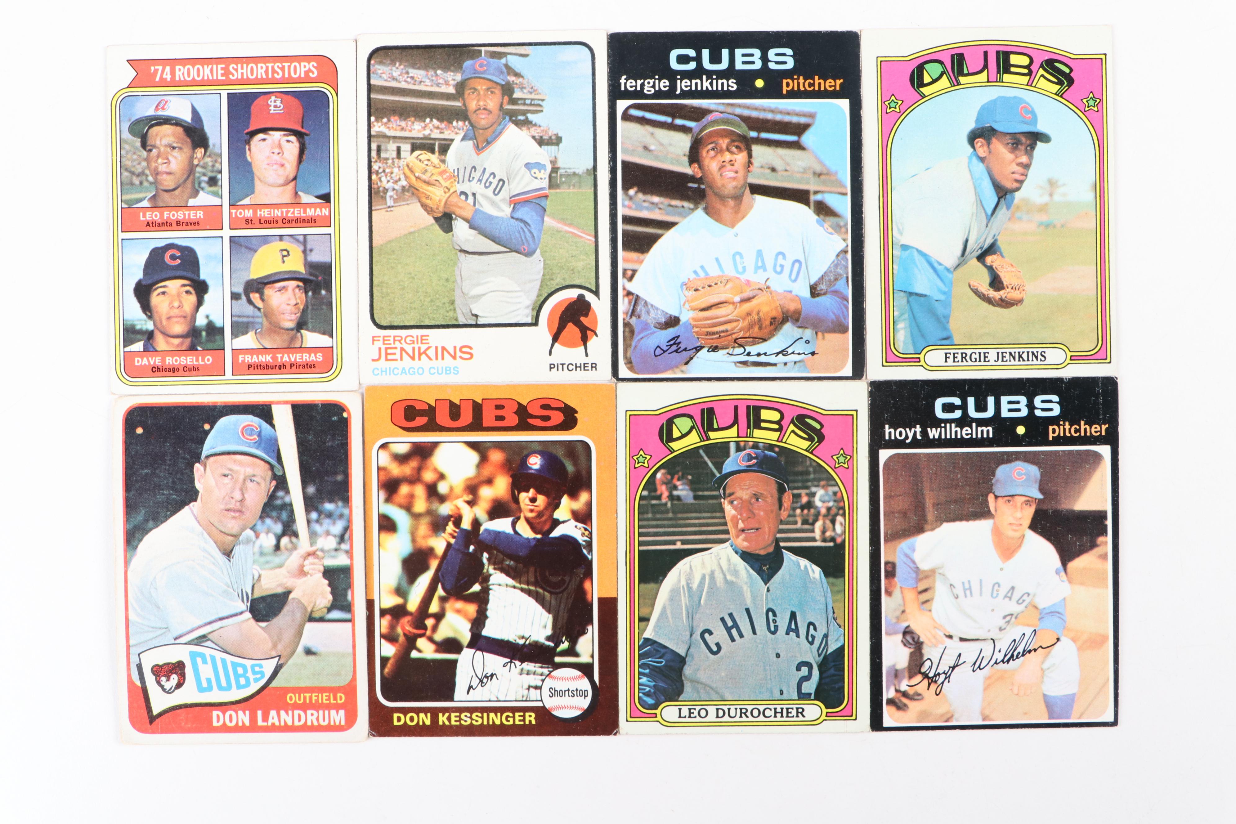 Topps Chicago Cubs Baseball Cards with Banks, Williams, Jenkins, 1960s ...