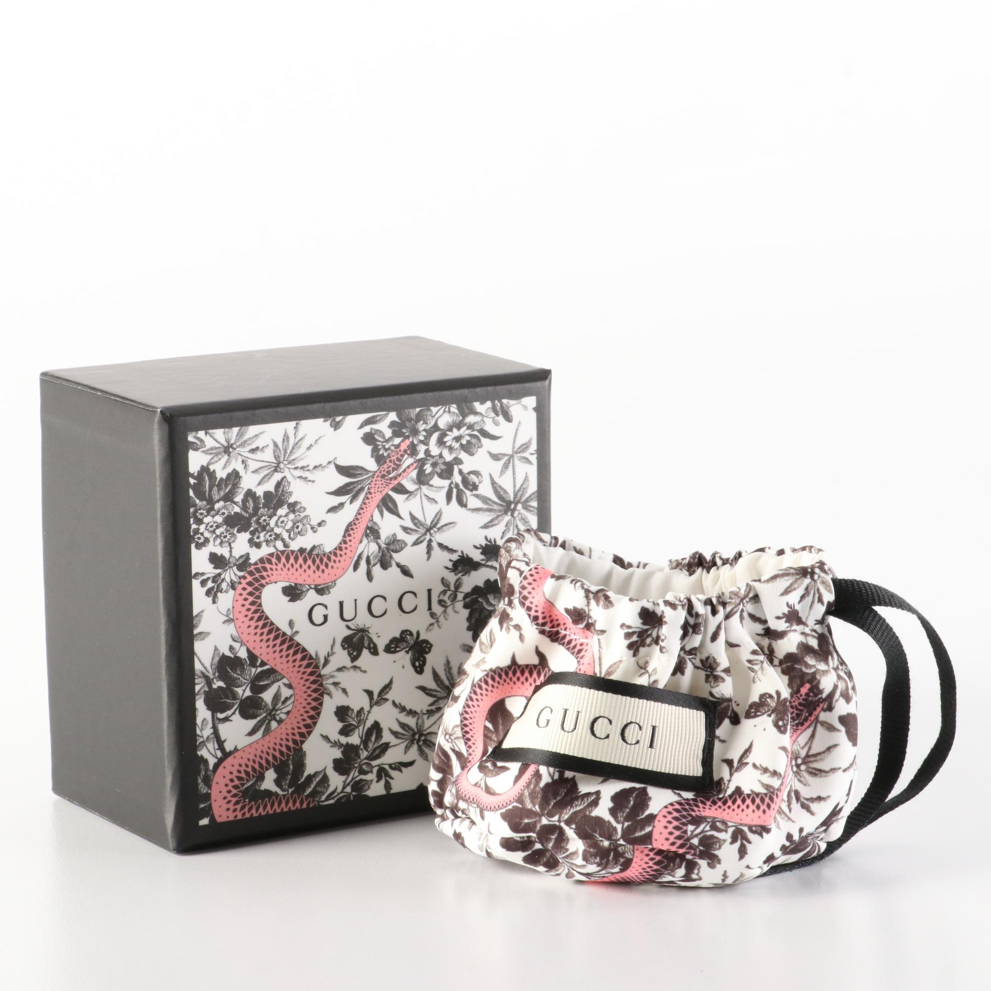 Gucci Rajah Tiger Head Embellished Brooch in Gold-Tone Metal with Box ...