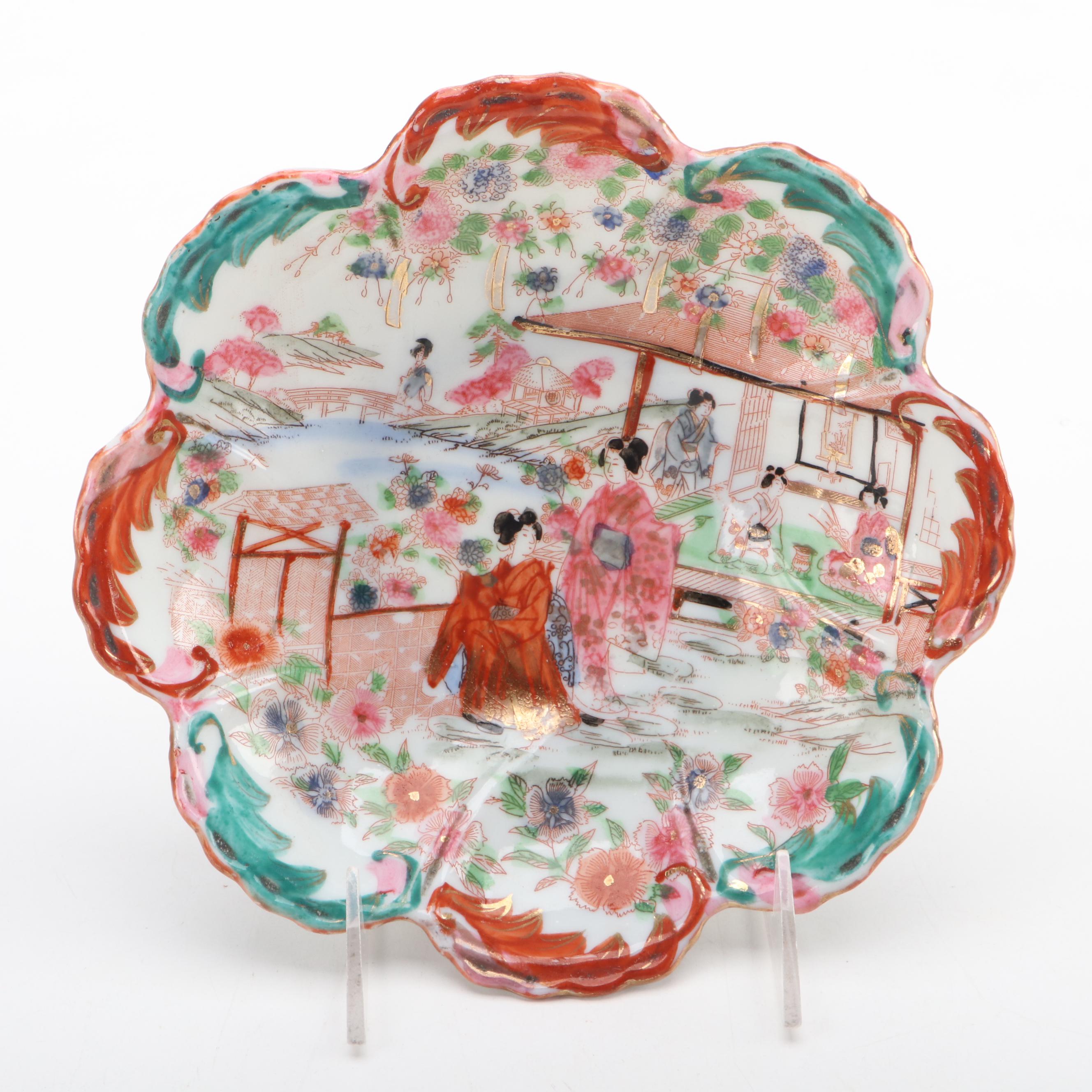 Japanese Kutani Geisha Berry Set and Chinese Porcelain Teapot | EBTH