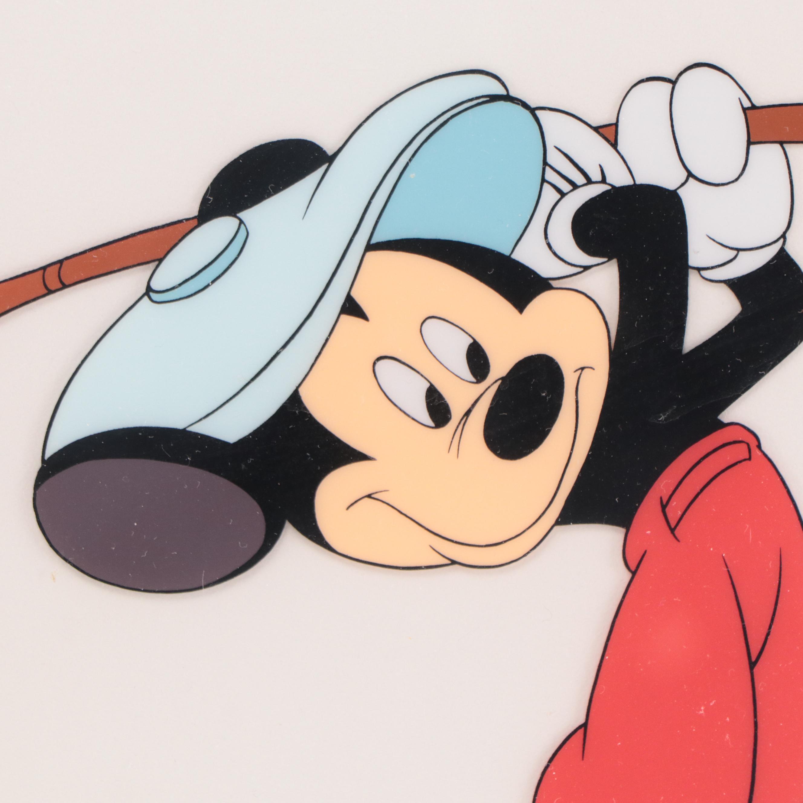 Disney "Canine Caddy" Sericel of Mickey Mouse Golfing, 1990 | EBTH