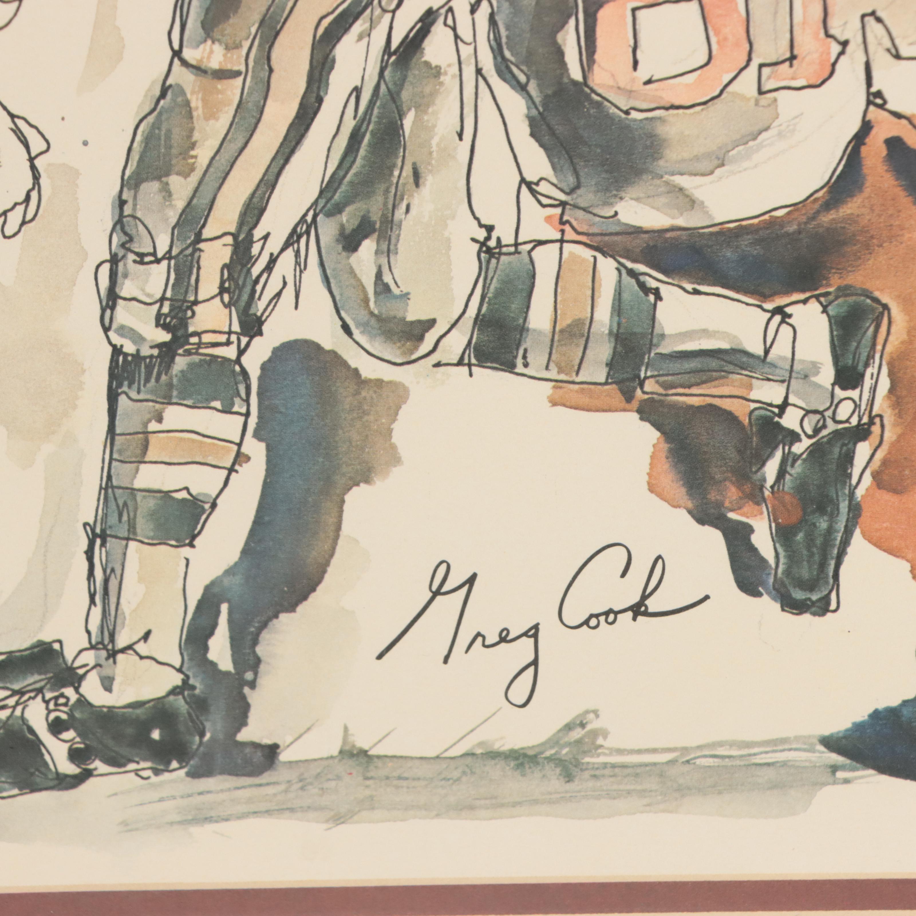 Bengals Football Offset Lithographs After Greg Cook | EBTH