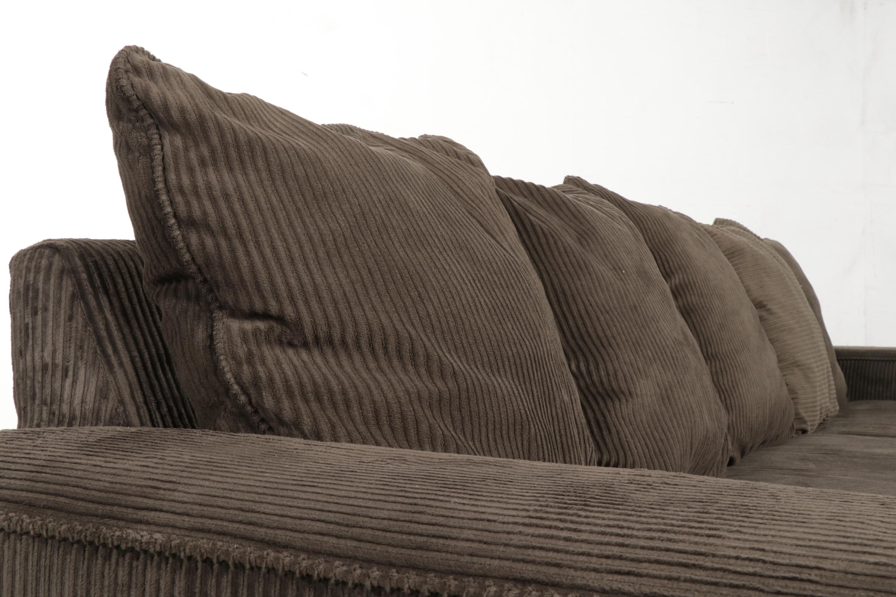 Ashley Furniture Corduroy Three-Piece Sectional Sofa | EBTH