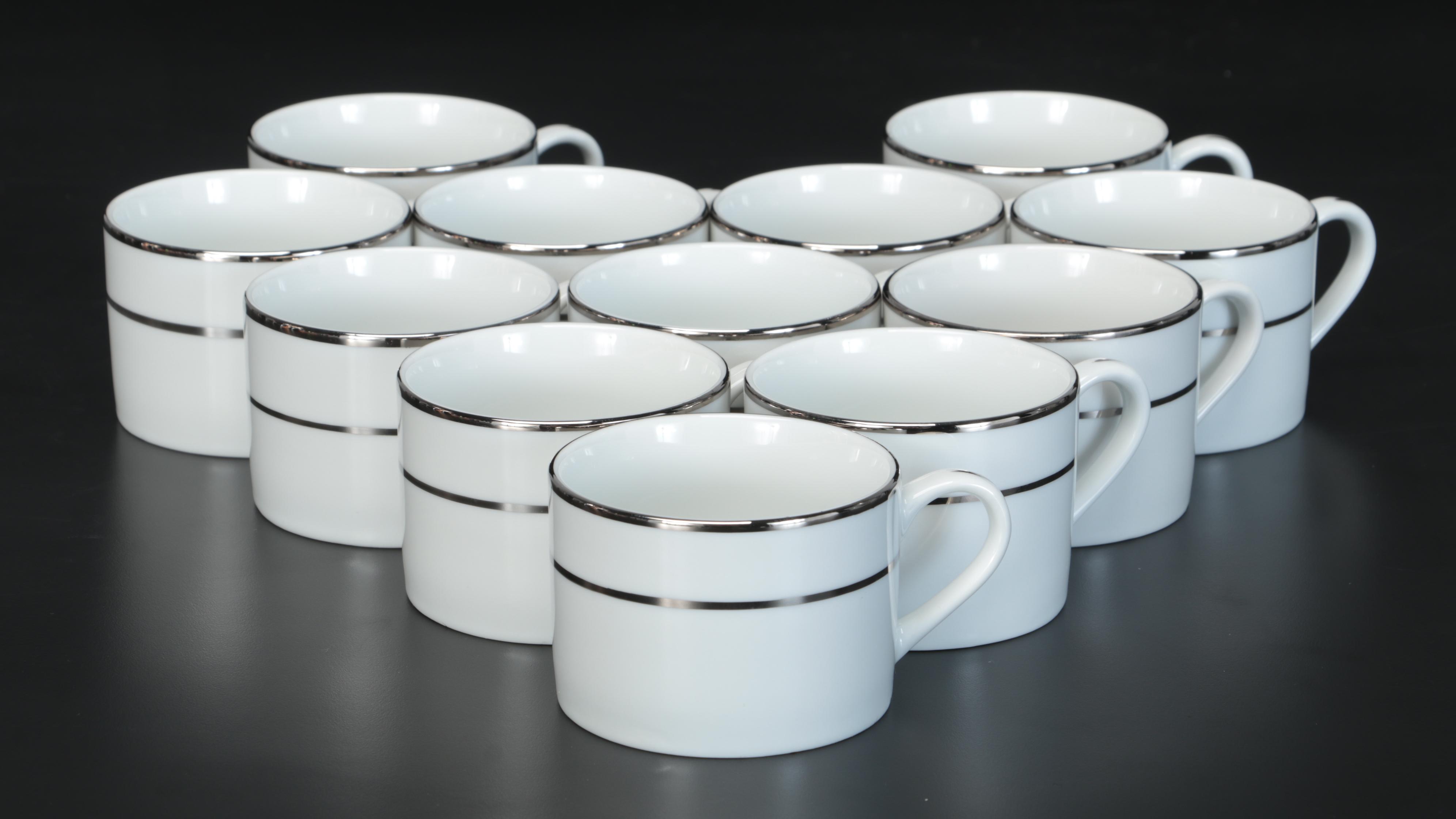 Ten Strawberry Street "Silver Line" Porcelain Dinnerware | EBTH