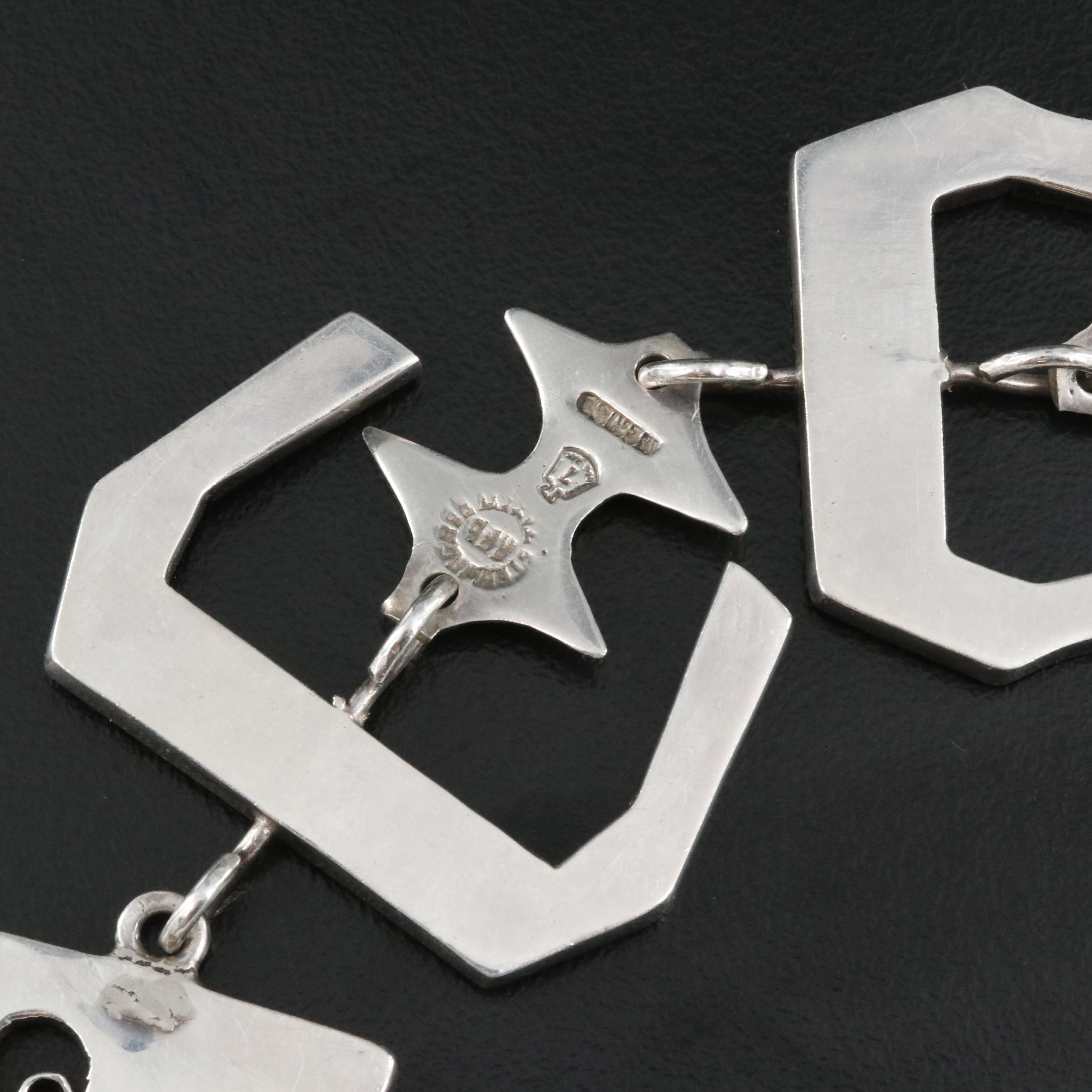 Mexican Sterling Fishbone Necklace Necklace with Sterling Curb Link ...