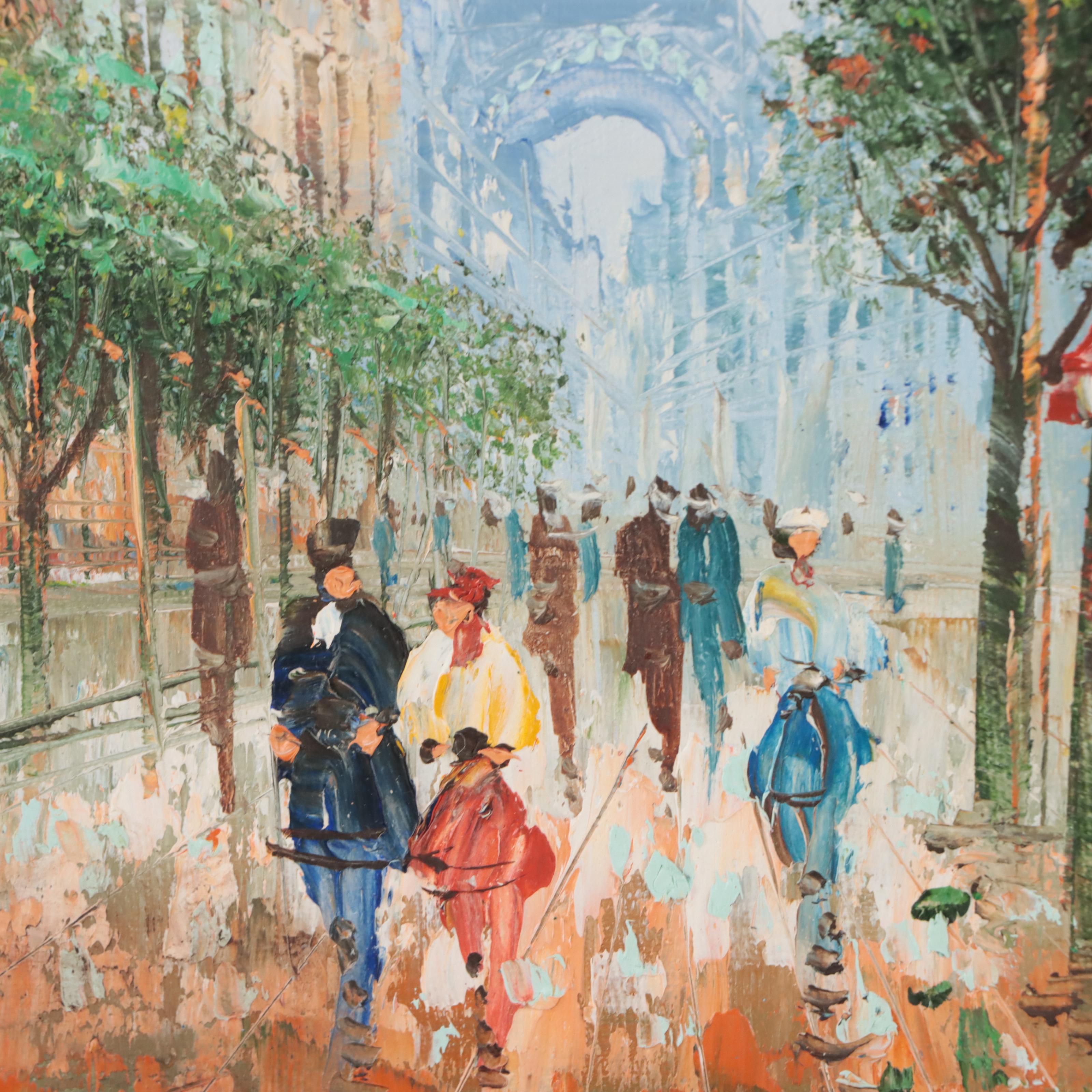 Impressionist Style Oil Paintings of Parisian Street Scenes | EBTH