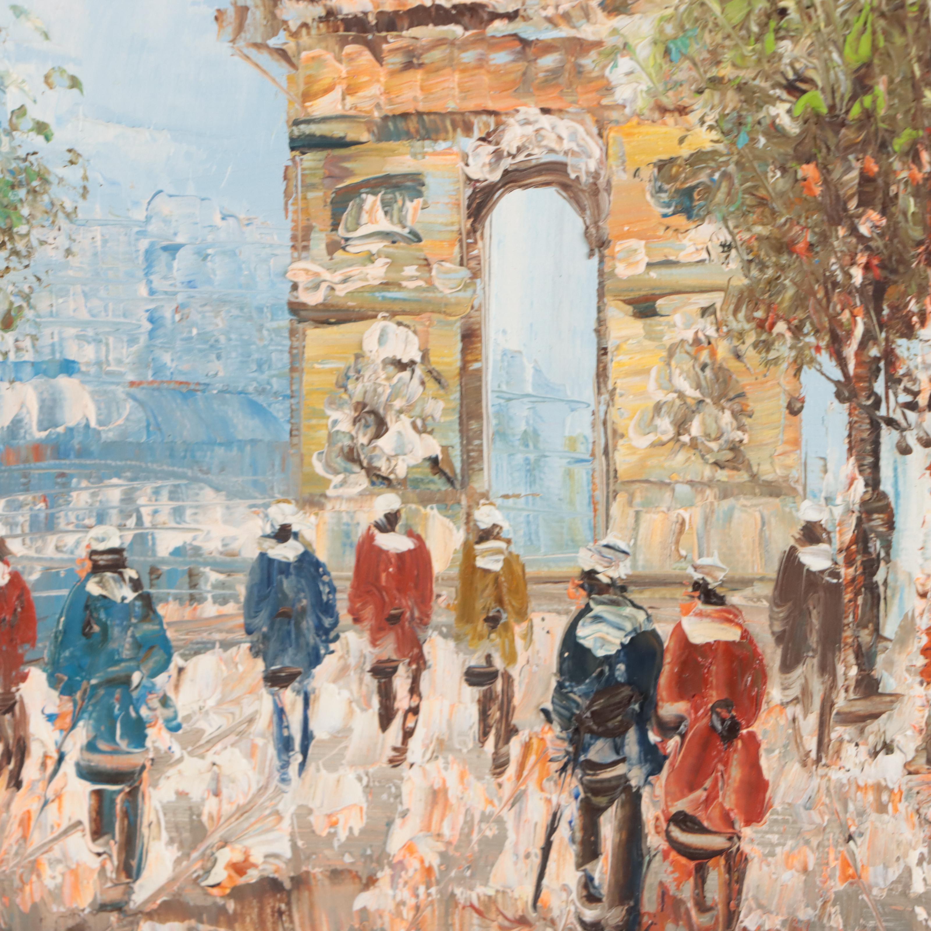 Impressionist Style Oil Paintings of Parisian Street Scenes | EBTH