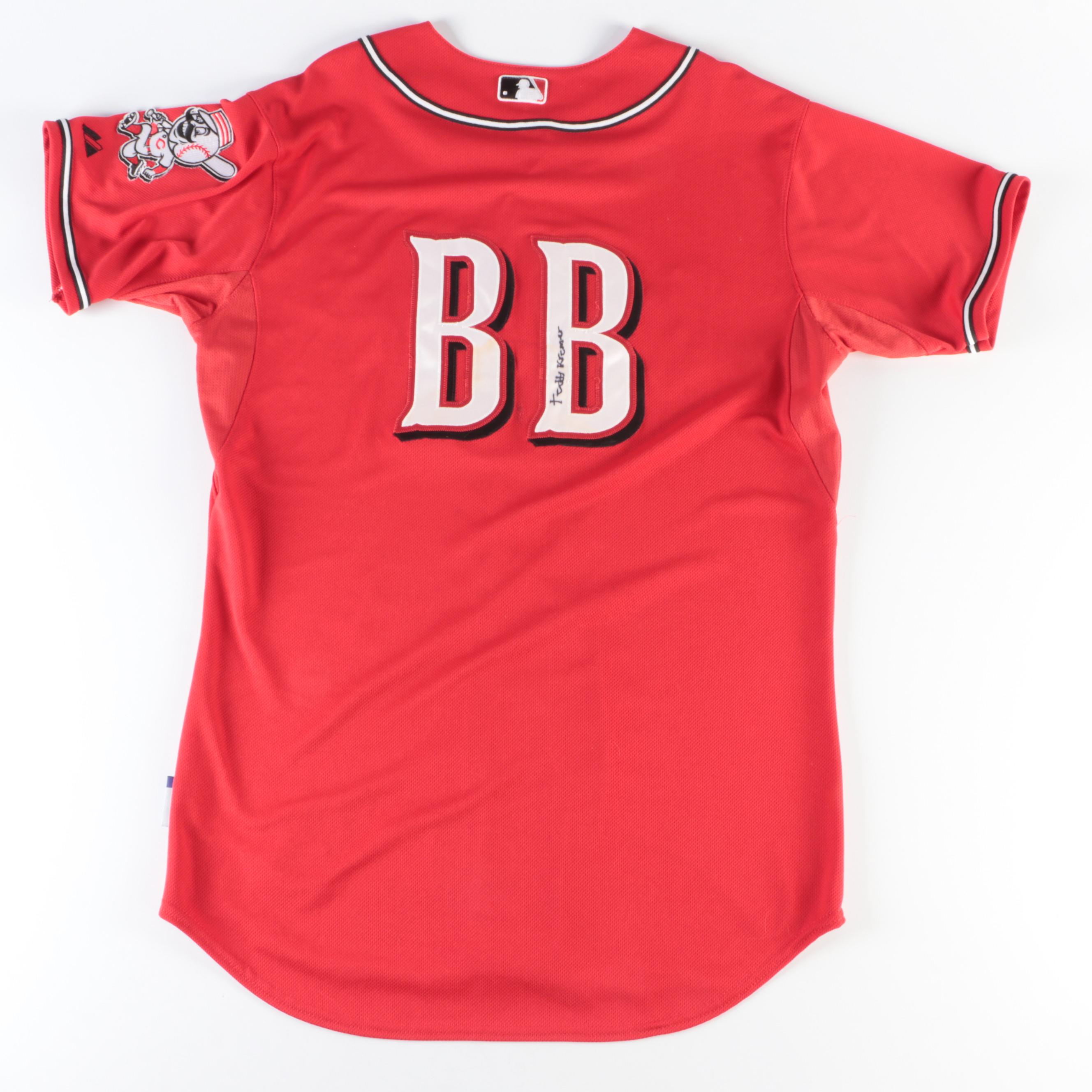 Teddy Kremer Game Used Jersey with Todd Frazier Signed Reds Jersey and ...