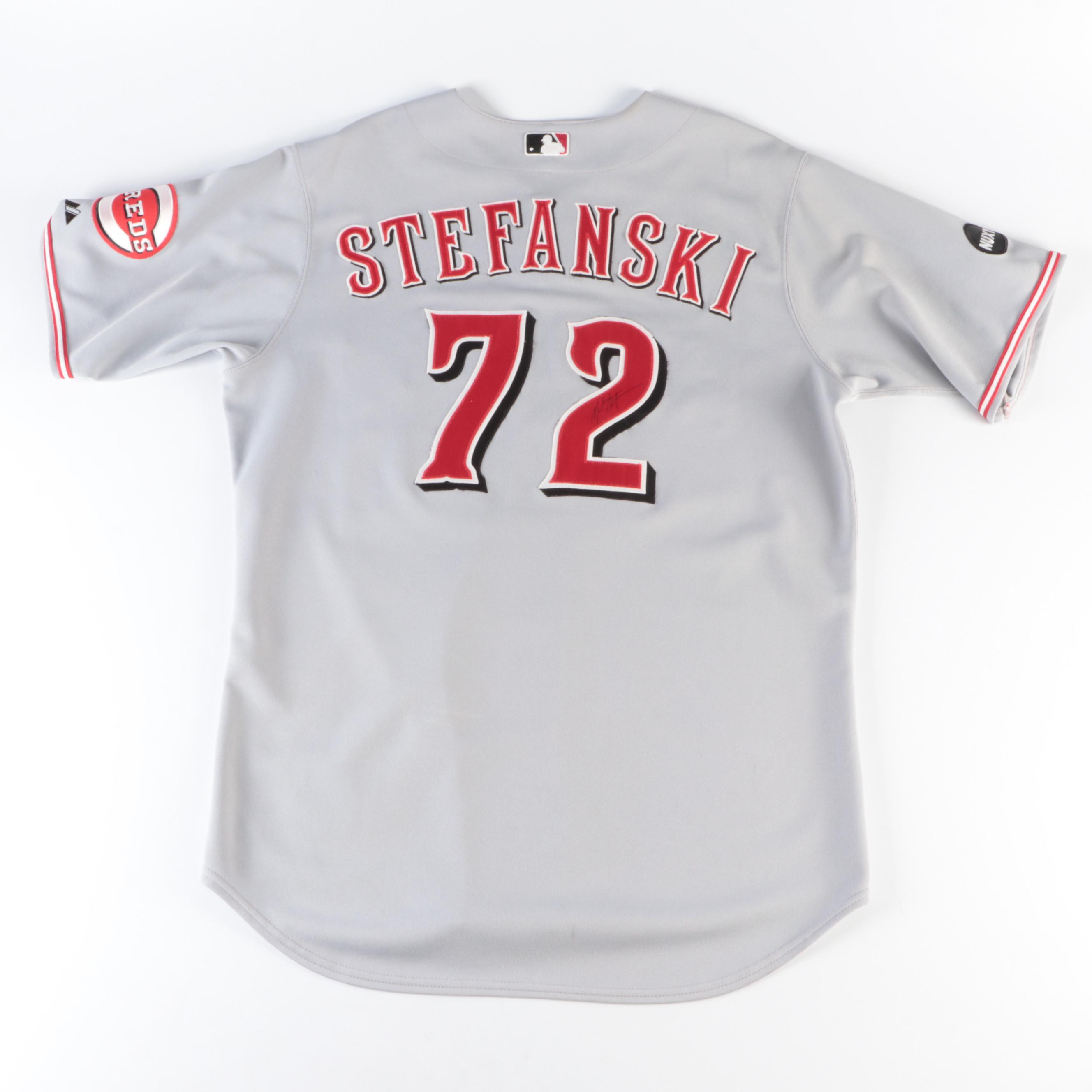 Billy Hamilton and Mike Stefanski Signed Game-Used Cincinnati Reds ...