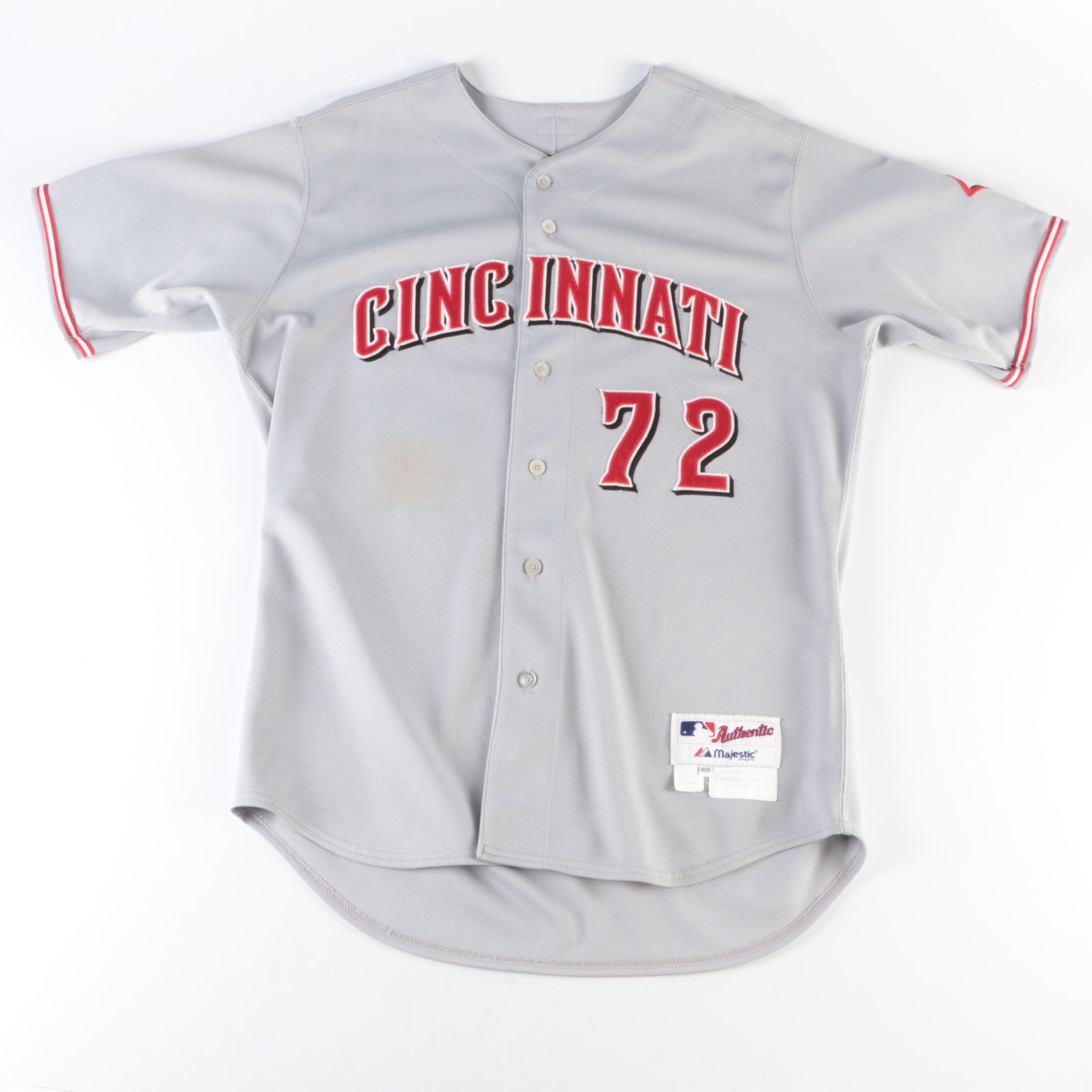 Billy Hamilton and Mike Stefanski Signed Game-Used Cincinnati Reds ...