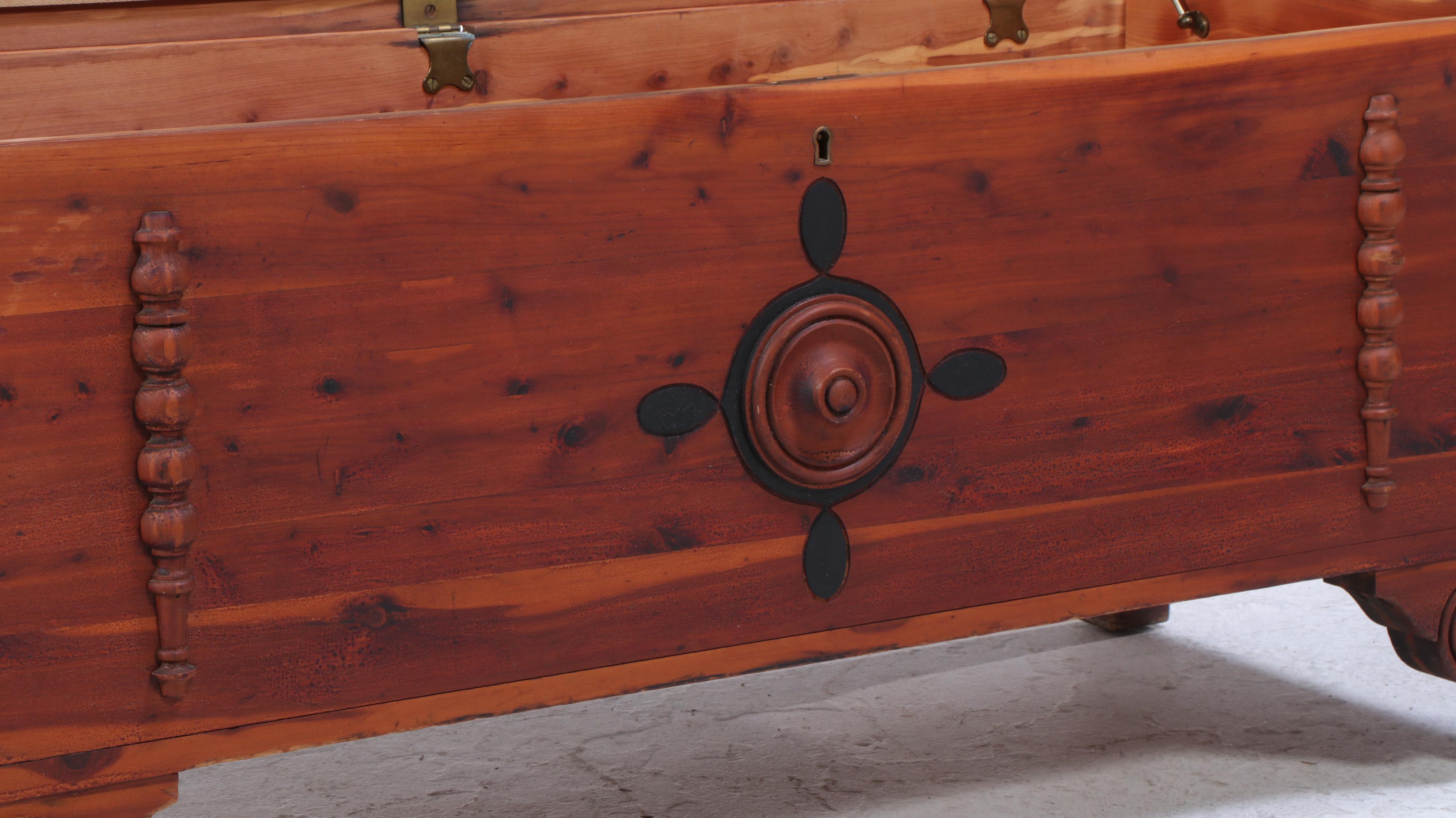 American Parcel-Ebonized Cedar Lift-Lid Chest, Early 20th Century | EBTH