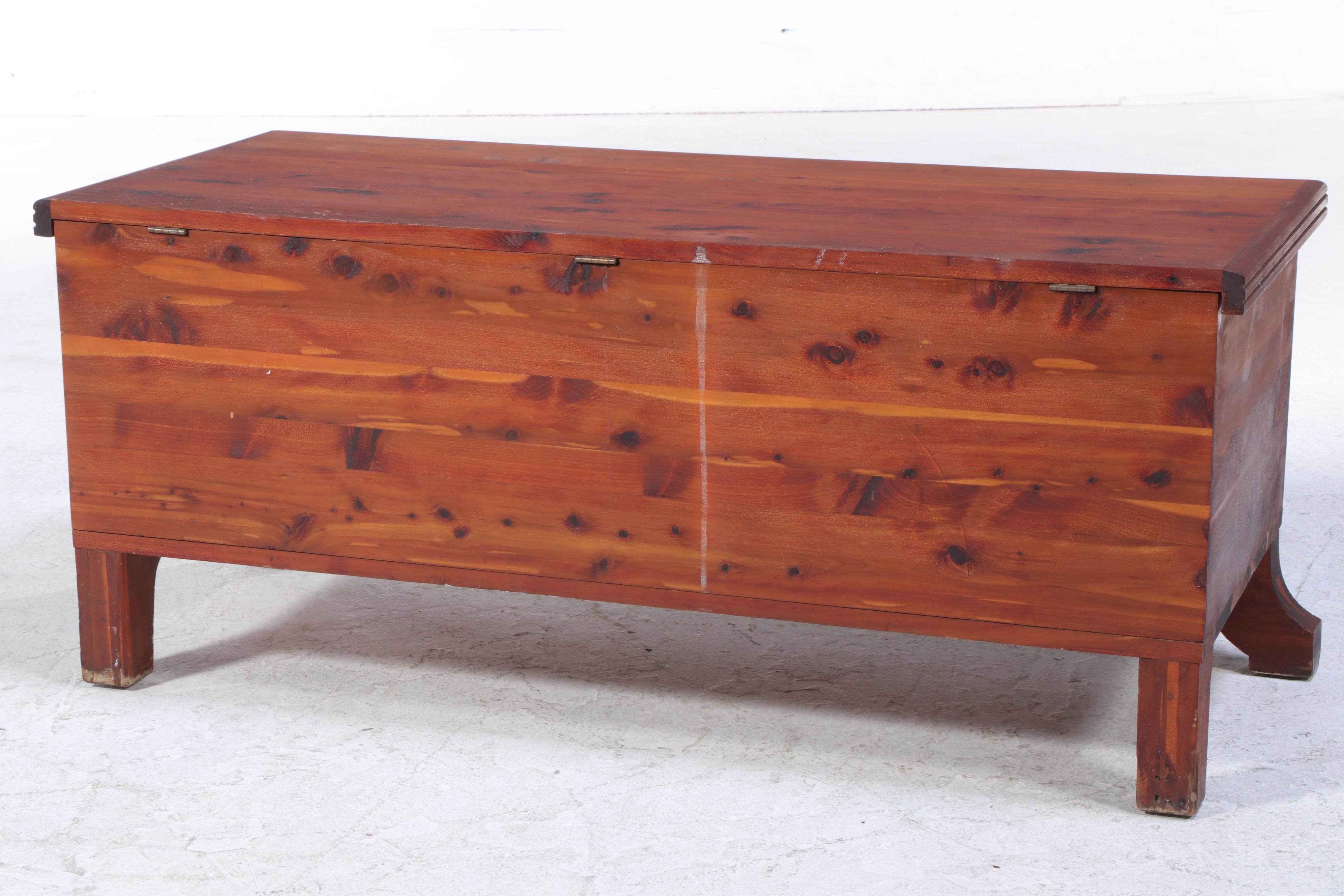 American Parcel-Ebonized Cedar Lift-Lid Chest, Early 20th Century | EBTH