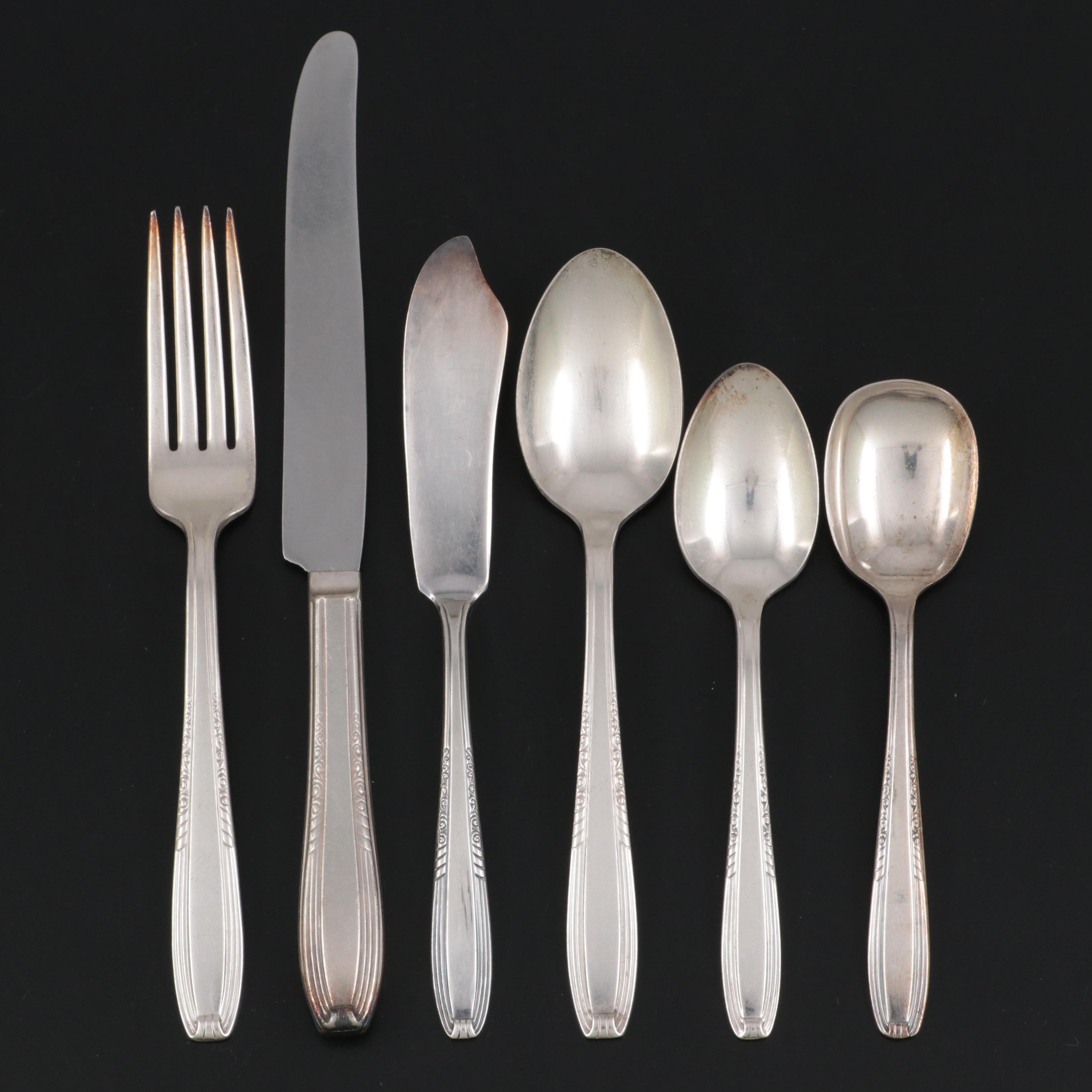 Harmony House "Serenade" Silver Plated Flatware Set, Mid-20th Century ...