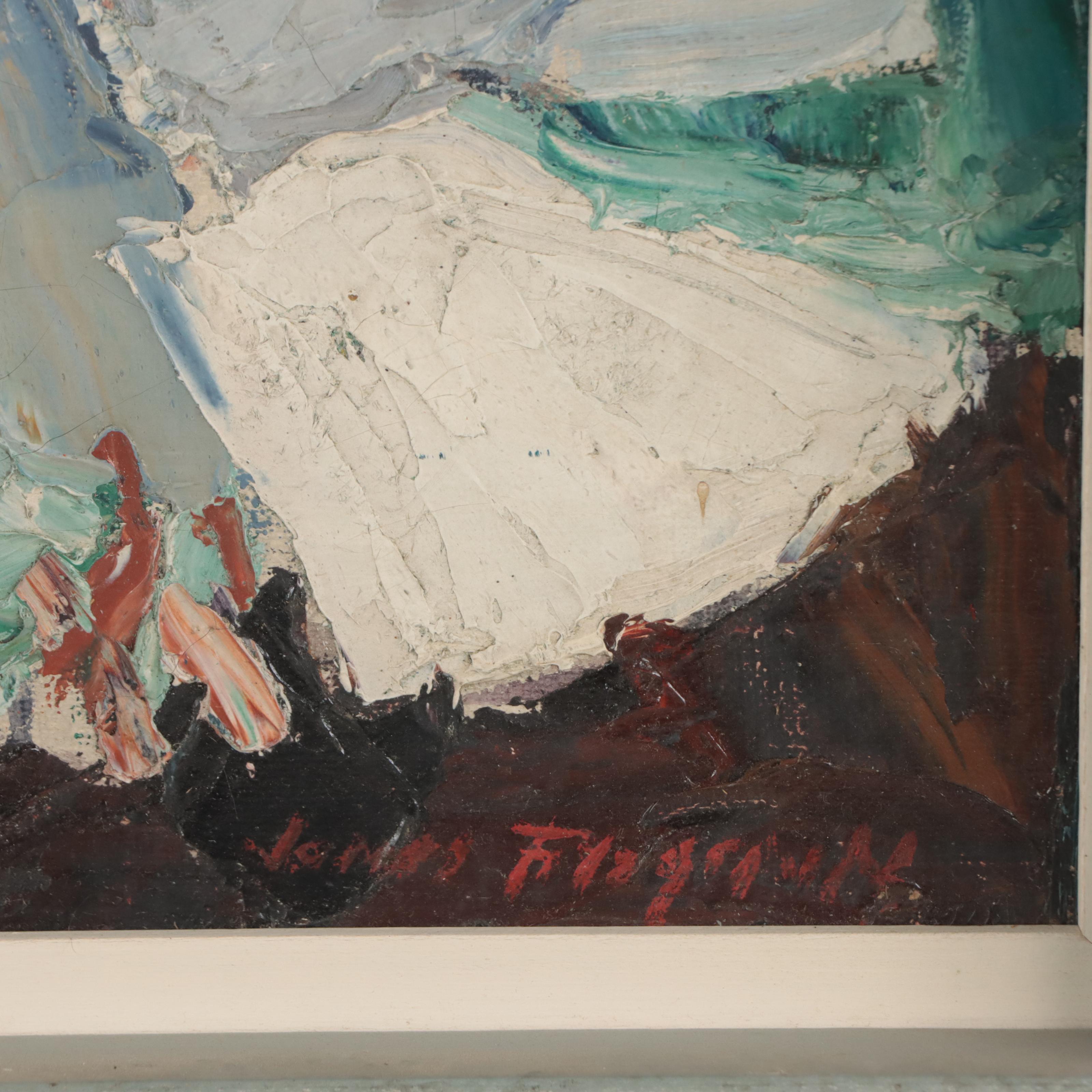 James Fitzgerald Oil Painting of Flying Seagulls, Mid-20th Century | EBTH