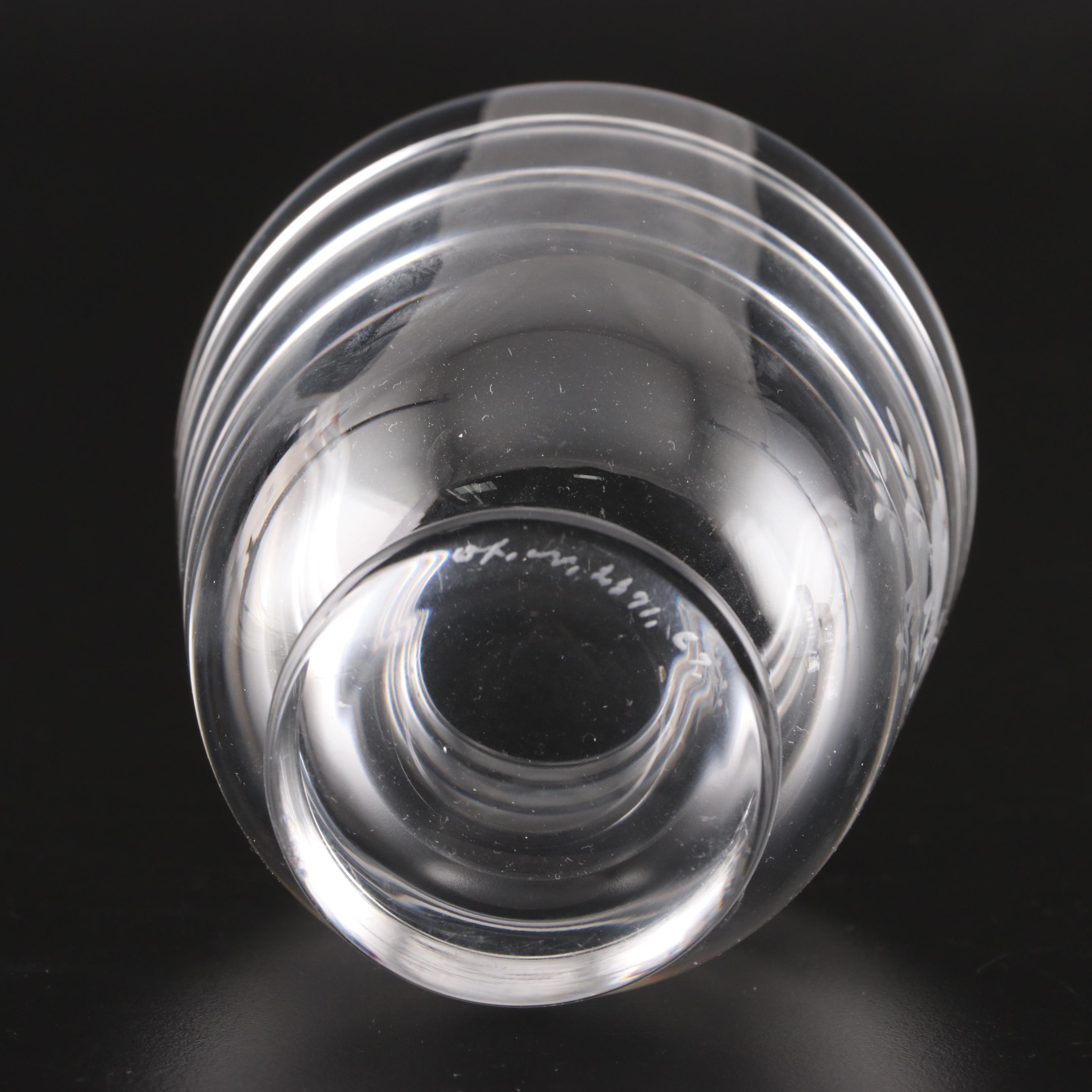 Orrefors Crystal "Love Birds" vase with Waterford Crystal "Carriage ...