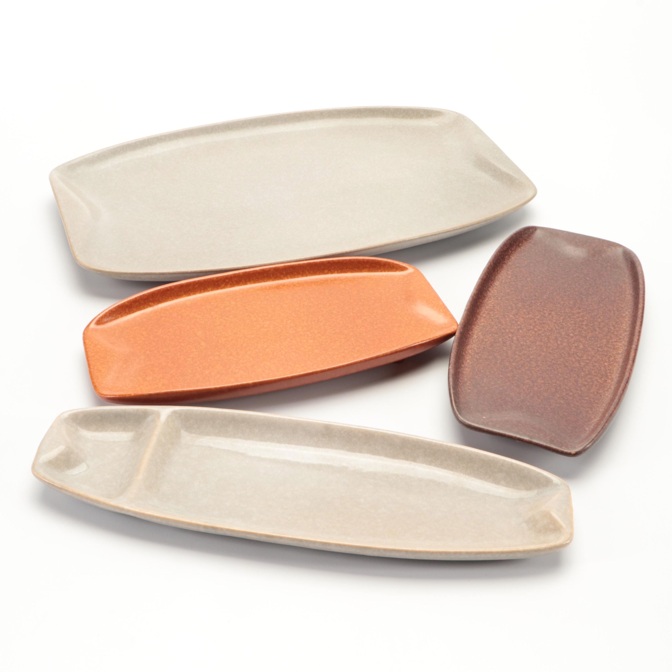 Roseville Pottery Raymor Matte Glazed Ceramic Trays, Mid-20th Century ...