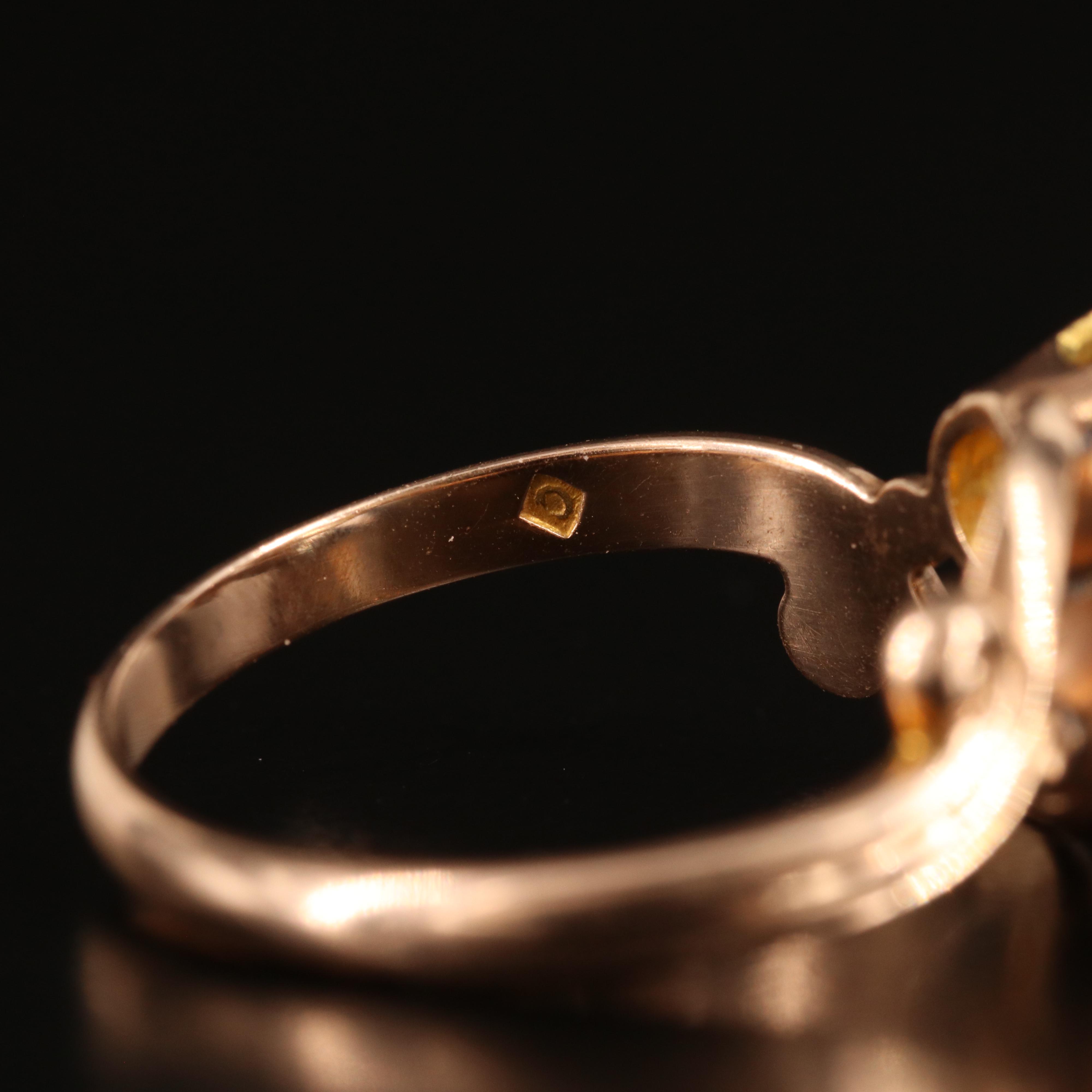 Antique by Grenzebach Charles 10K Moonstone and Diamond Ring | EBTH