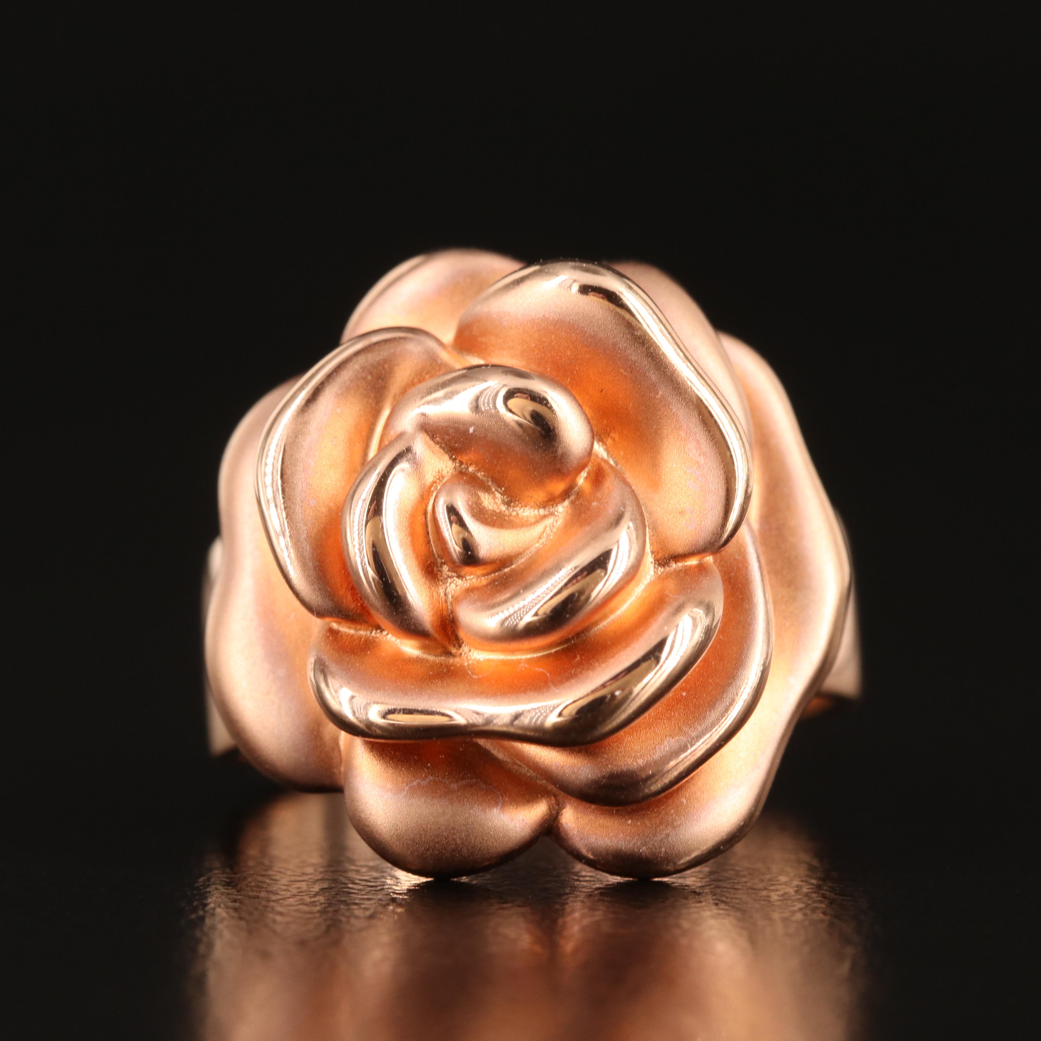 14K Rose Gold Flower Ring | EBTH