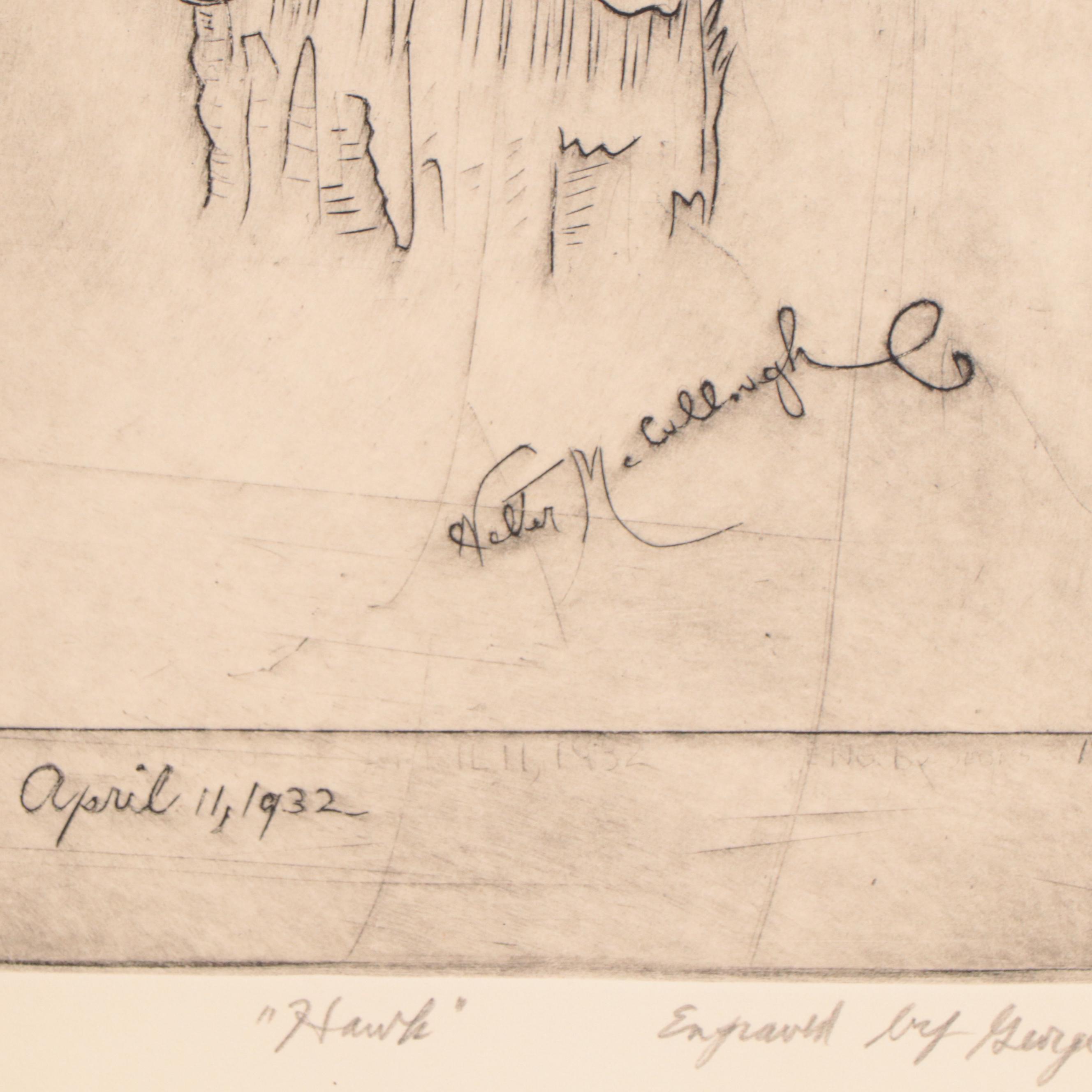 George McCullough Etchings Including "Hawk," Late 20th Century; More | EBTH