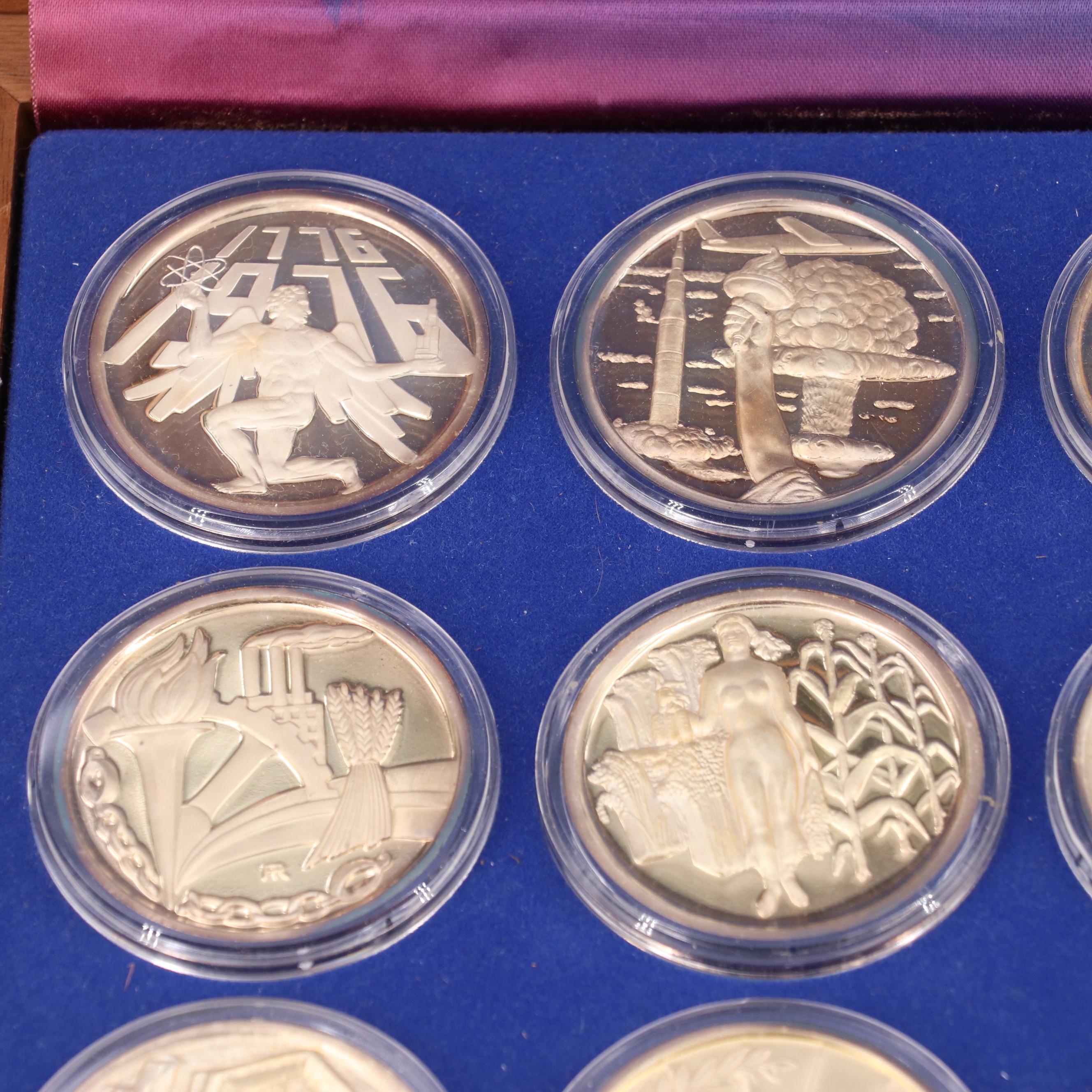"Spirit of America" Hamilton Mint Silver Medal Set | EBTH